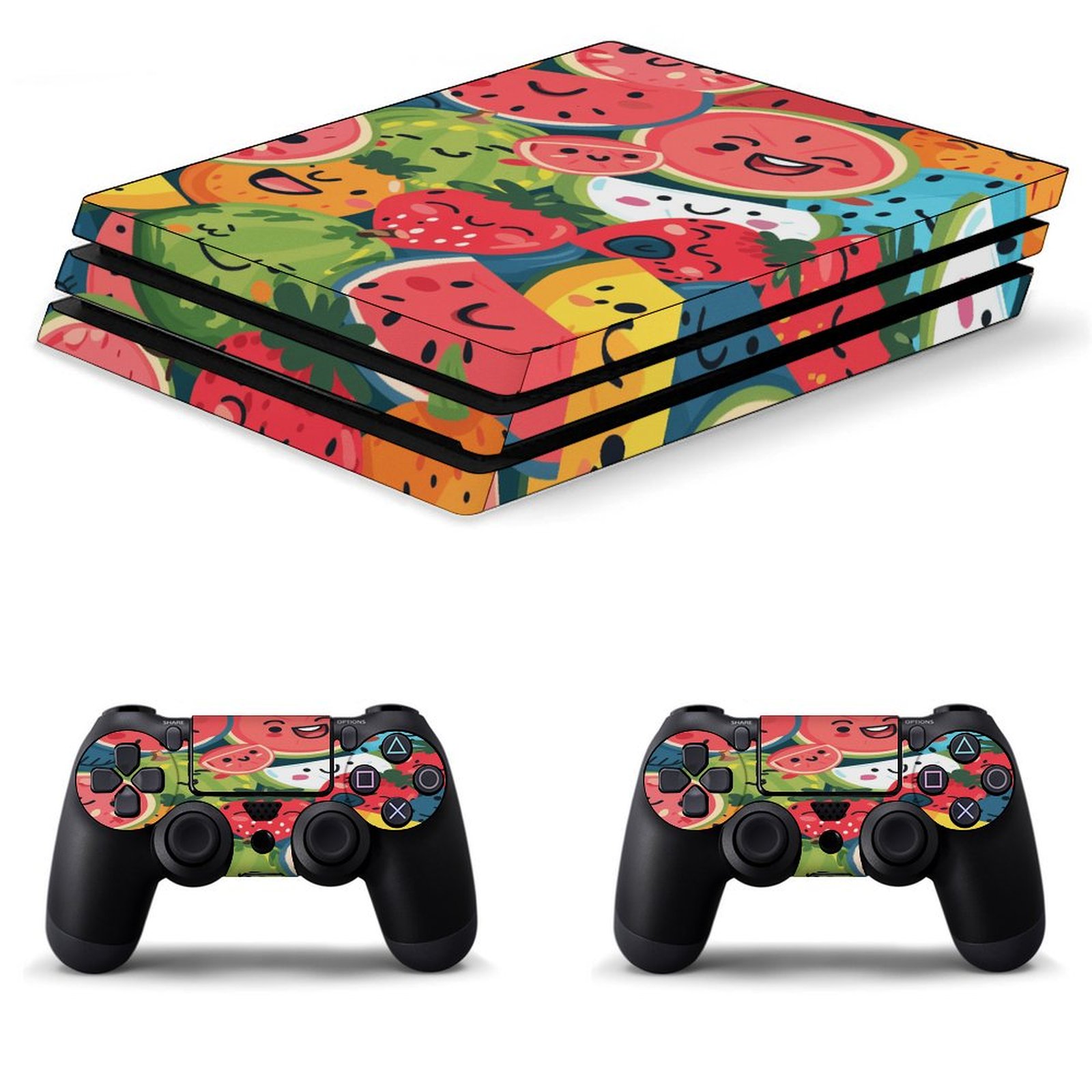 Cartoon Watermelon Pattern PS4/PS4 Pro/PS4 Slim Skin Sticker For ...