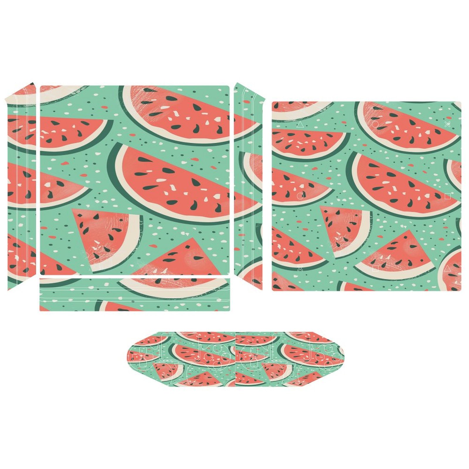Cartoon Watermelon Pattern PS4/PS4 Pro/PS4 Slim Skin Sticker For ...