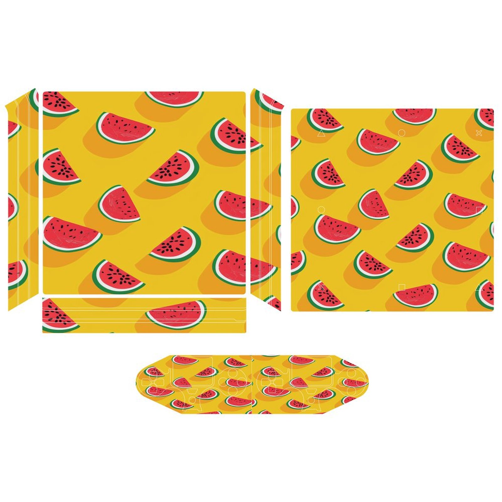 Cartoon Watermelon Pattern PS4/PS4 Pro/PS4 Slim Skin Sticker For ...