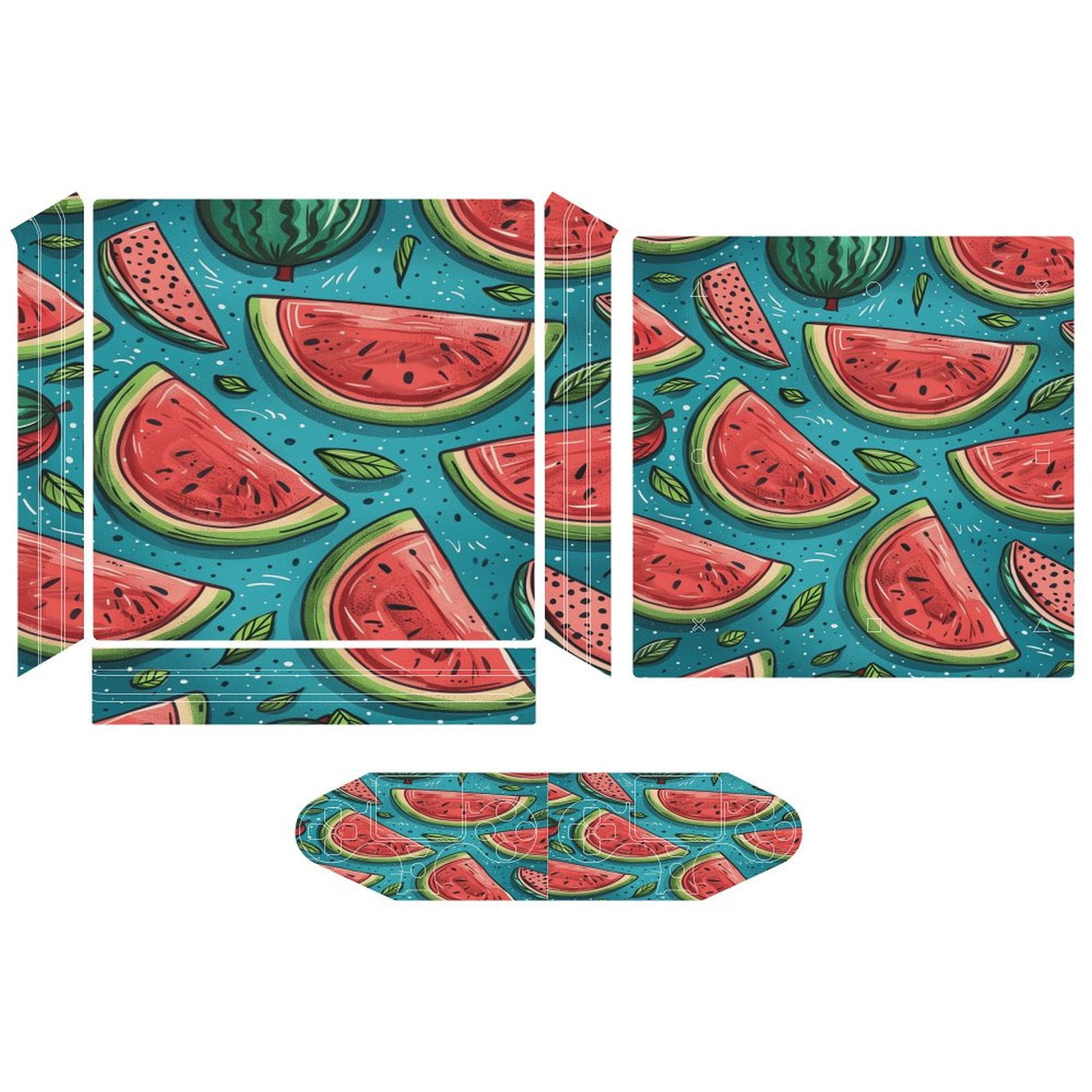 Cartoon Watermelon Pattern PS4/PS4 Pro/PS4 Slim Skin Sticker For ...