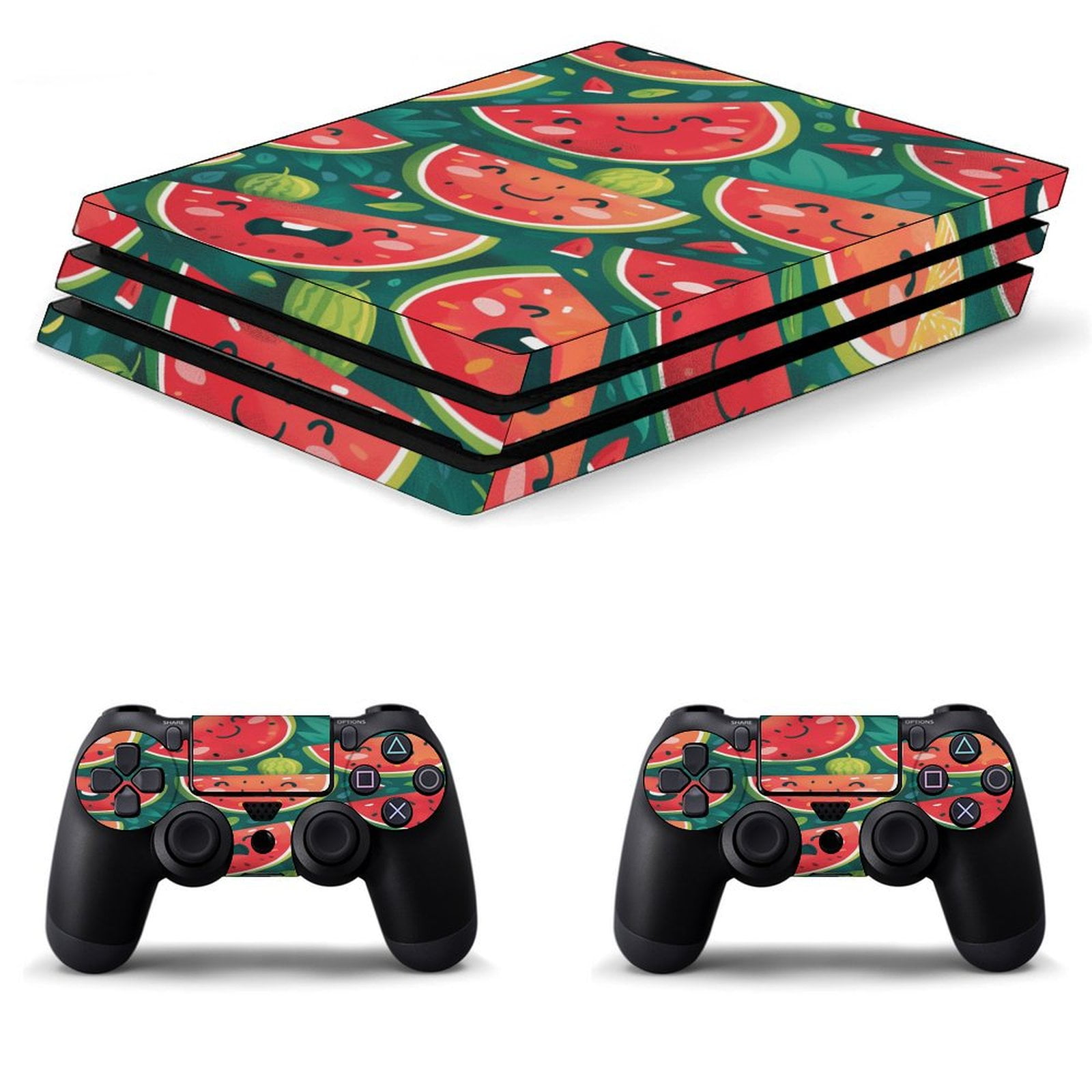 Cartoon Watermelon Pattern PS4/PS4 Pro/PS4 Slim Skin Sticker For ...