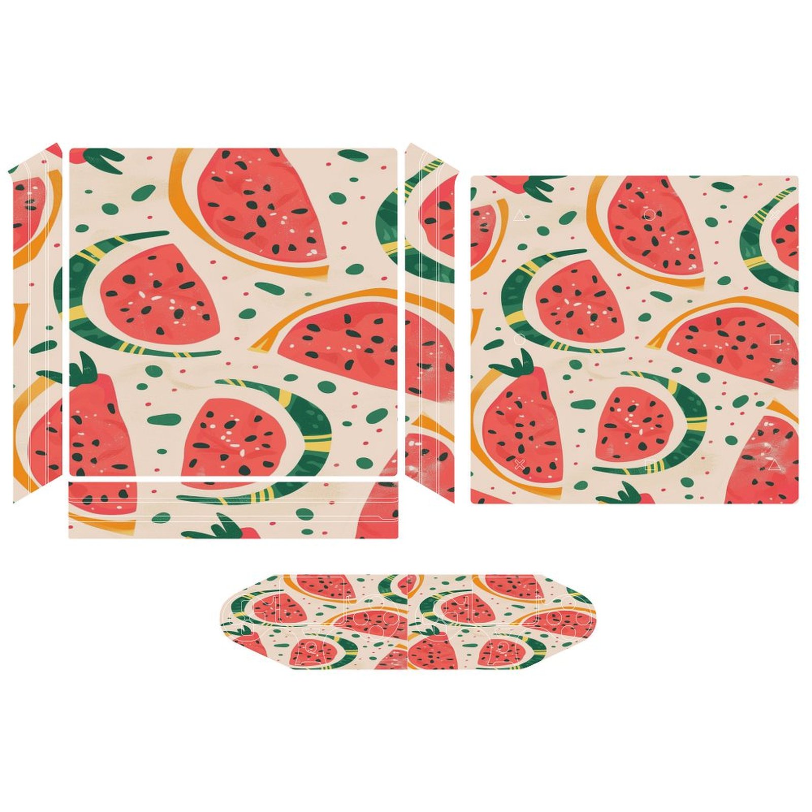 Cartoon Watermelon Pattern PS4/PS4 Pro/PS4 Slim Skin Sticker For ...