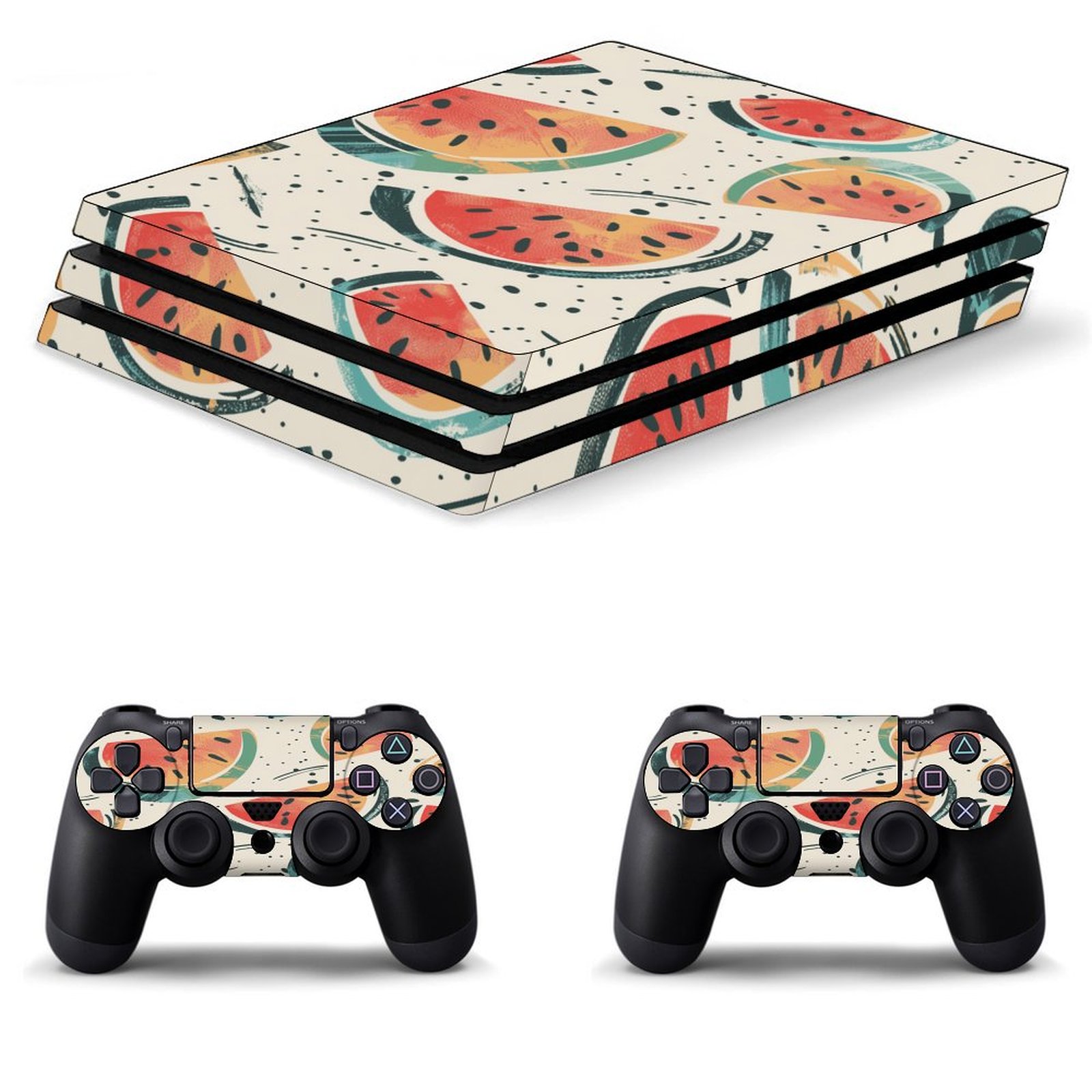Cartoon Watermelon Pattern PS4/PS4 Pro/PS4 Slim Skin Sticker For ...
