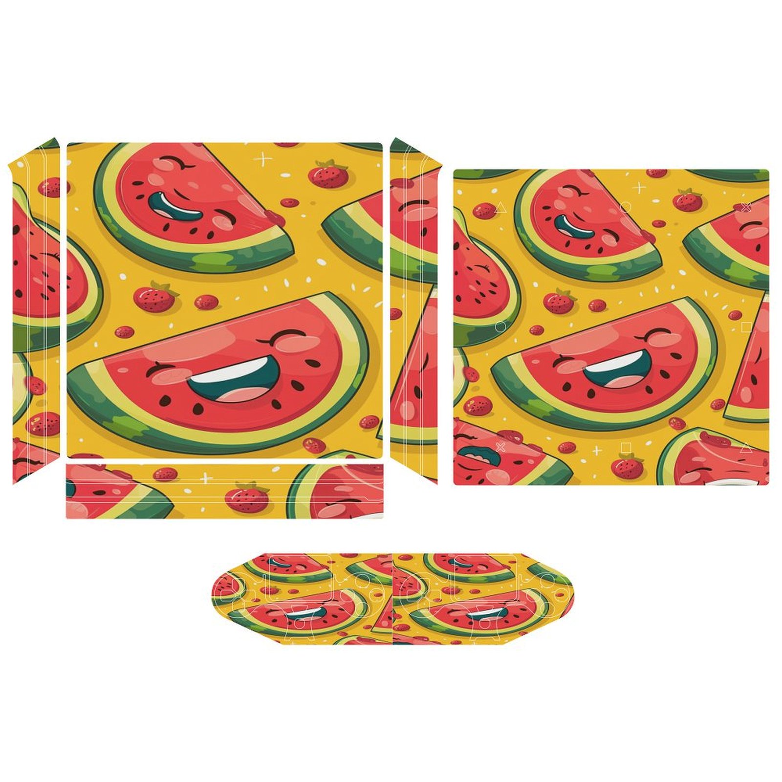 Cartoon Watermelon Pattern PS4/PS4 Pro/PS4 Slim Skin Sticker For ...