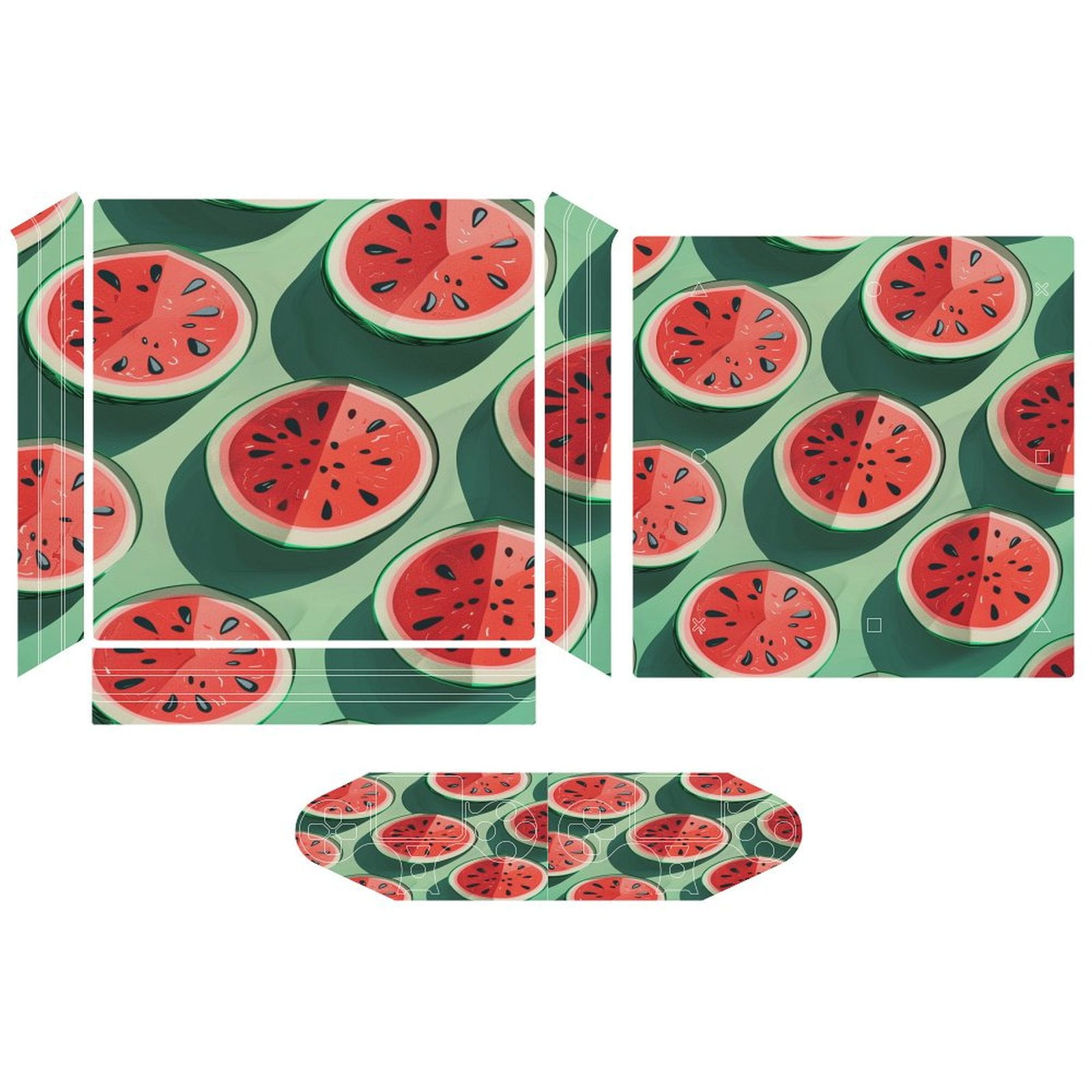 Cartoon Watermelon Pattern PS4/PS4 Pro/PS4 Slim Skin Sticker For ...