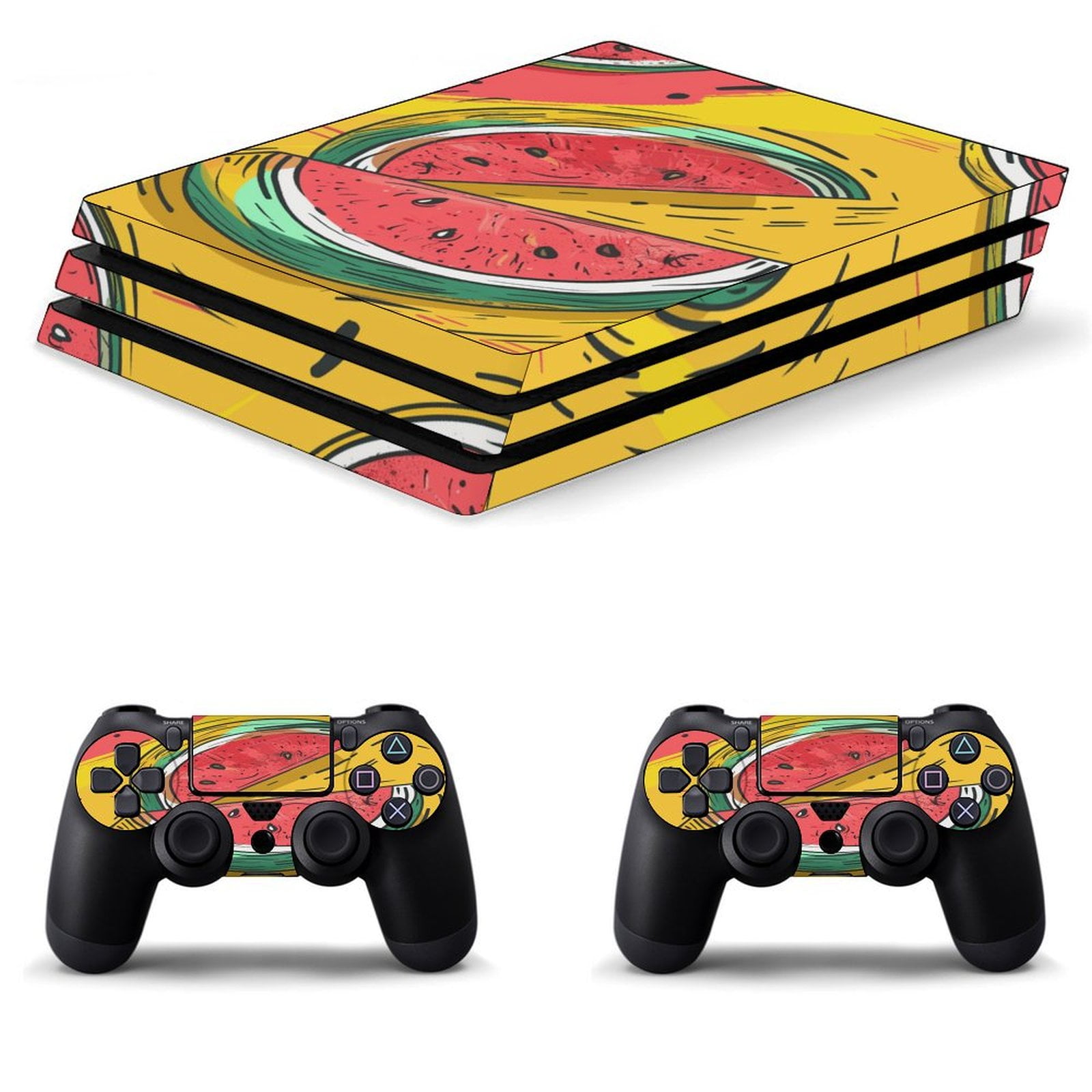 Cartoon Watermelon Pattern PS4/PS4 Pro/PS4 Slim Skin Sticker For ...