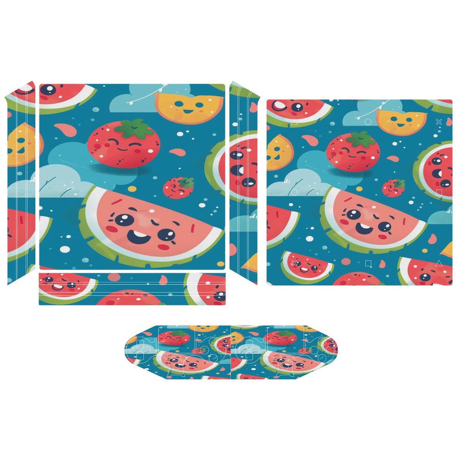 Cartoon Watermelon Pattern PS4/PS4 Pro/PS4 Slim Skin Sticker For ...