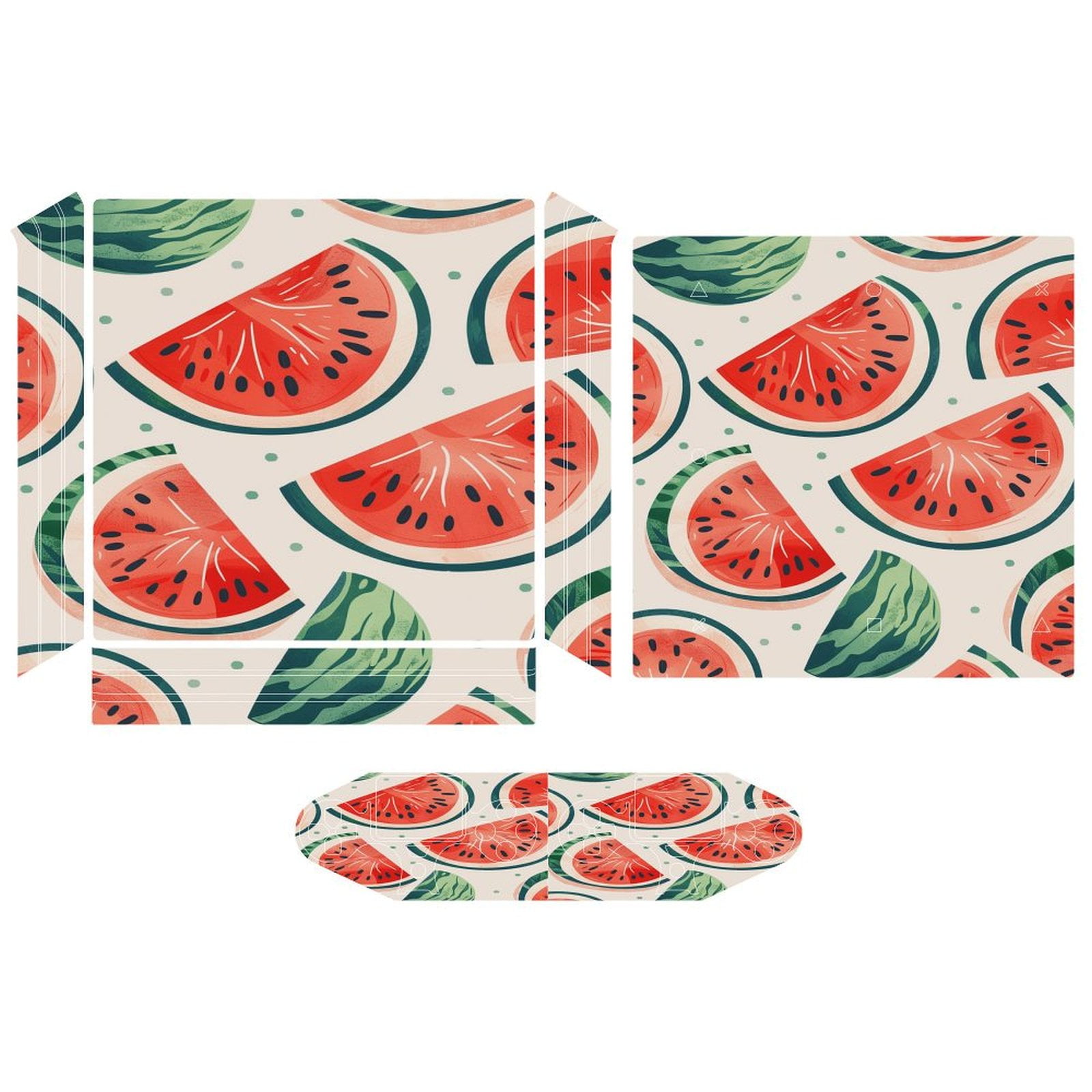 Cartoon Watermelon Pattern PS4/PS4 Pro/PS4 Slim Skin Sticker For ...