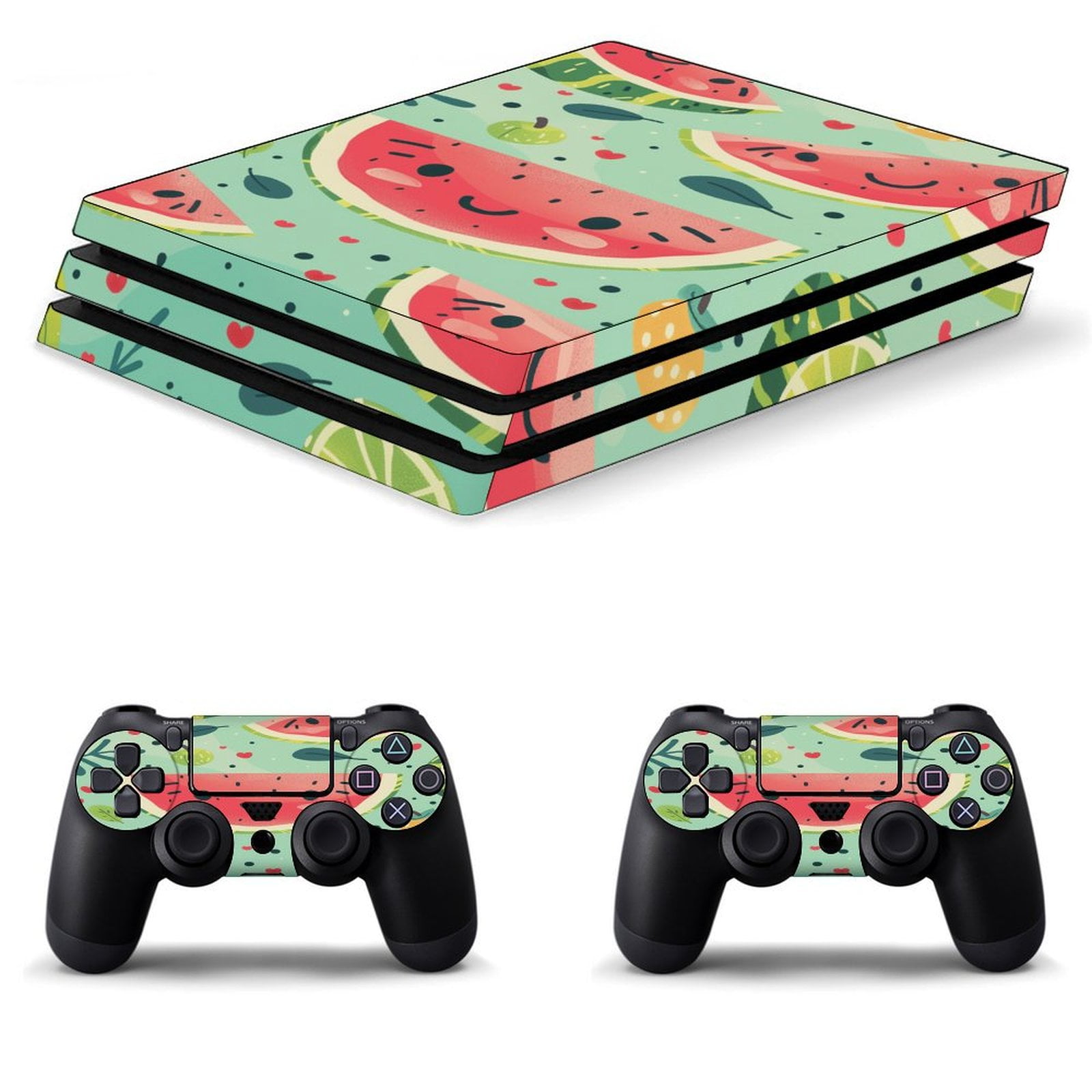 Cartoon Watermelon Pattern PS4/PS4 Pro/PS4 Slim Skin Sticker For ...