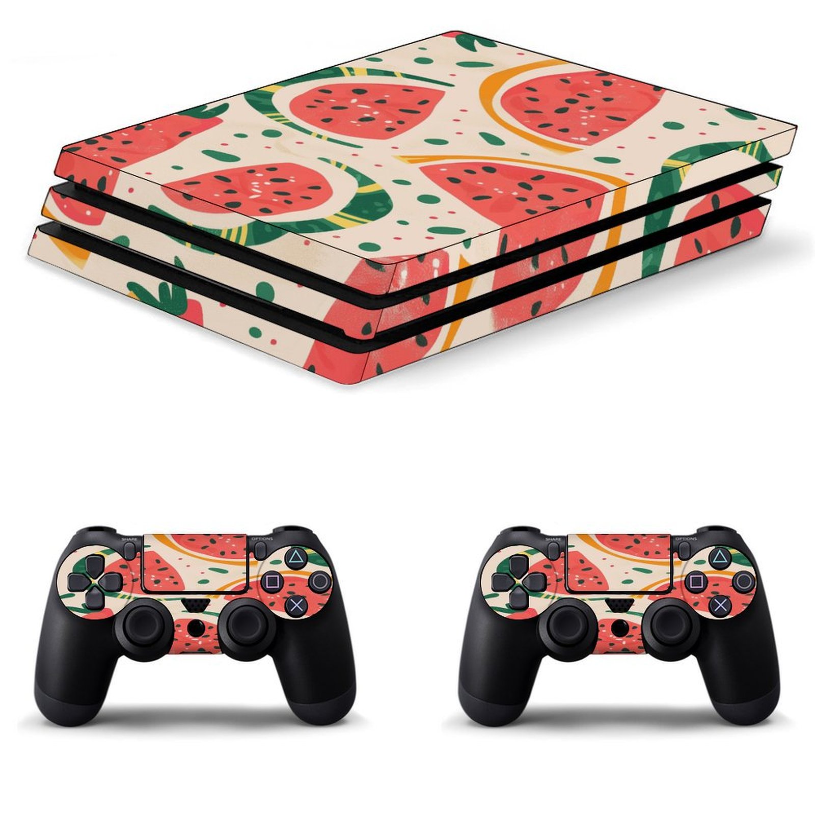 Cartoon Watermelon Pattern PS4/PS4 Pro/PS4 Slim Skin Sticker For ...