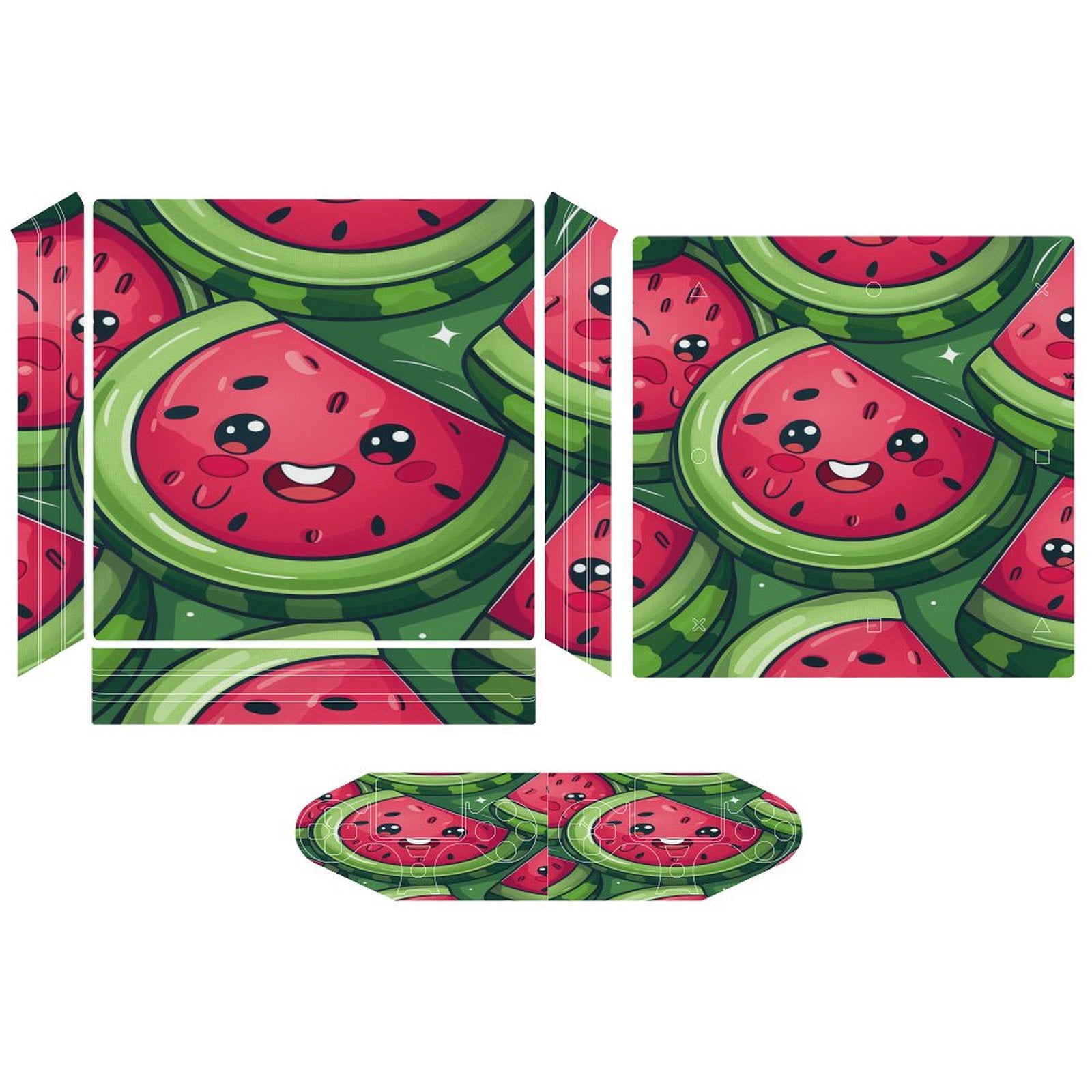 Cartoon Watermelon Pattern PS4/PS4 Pro/PS4 Slim Skin Sticker For ...