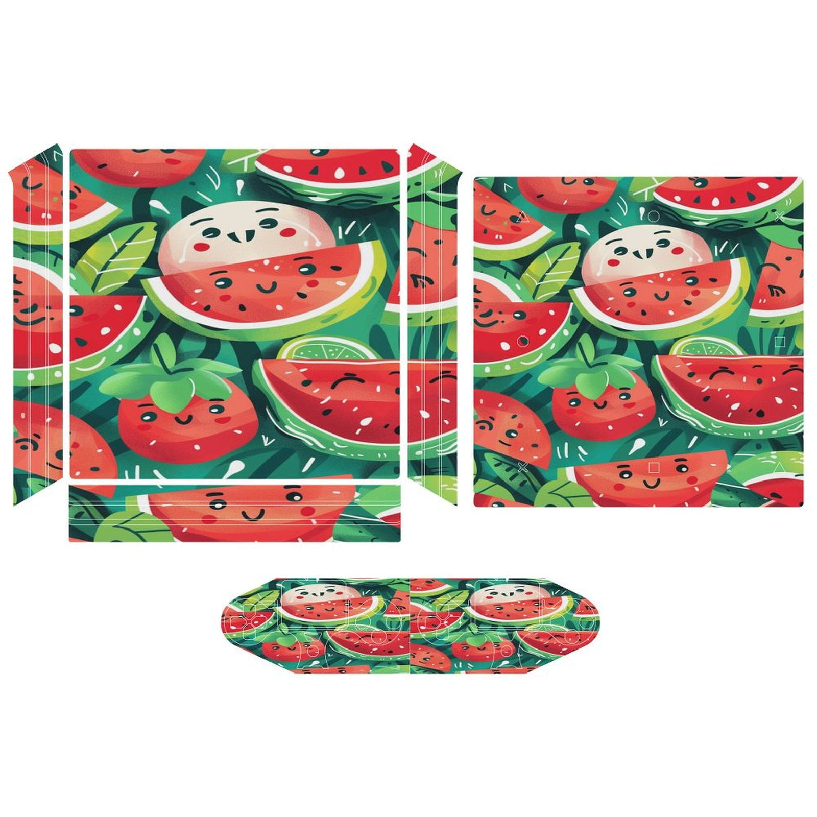 Cartoon Watermelon Pattern PS4/PS4 Pro/PS4 Slim Skin Sticker For ...