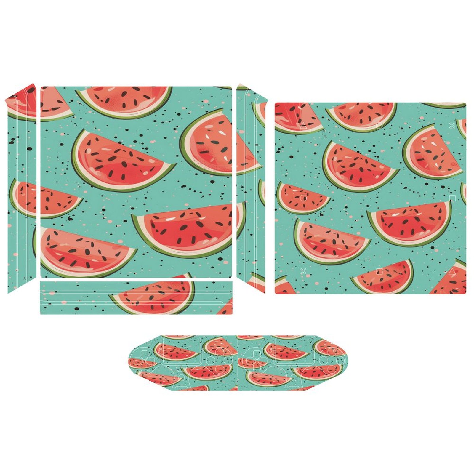 Cartoon Watermelon Pattern PS4/PS4 Pro/PS4 Slim Skin Sticker For ...