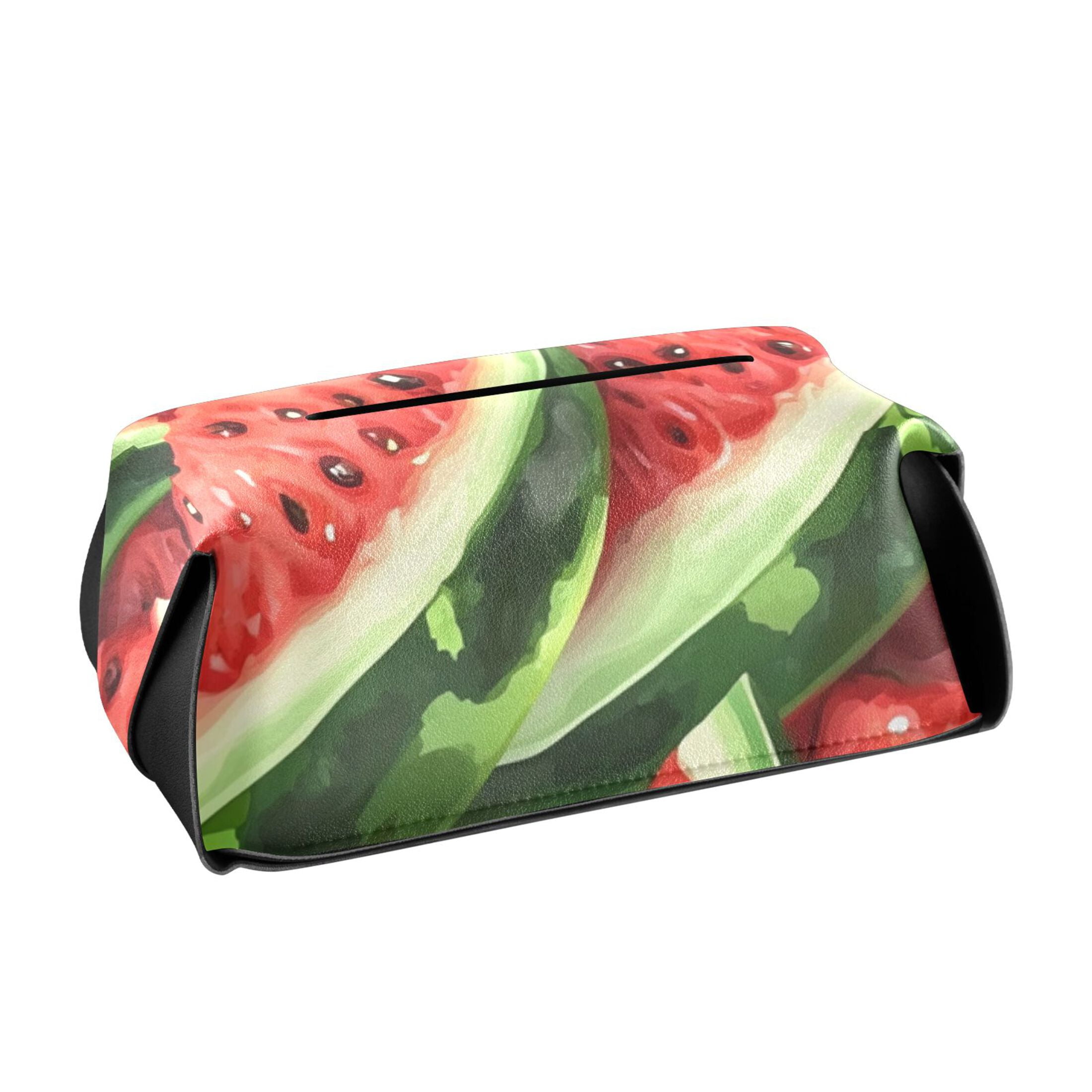 Cartoon Watermelon Pattern Tissue Box Cover Leather Square Rectangle ...