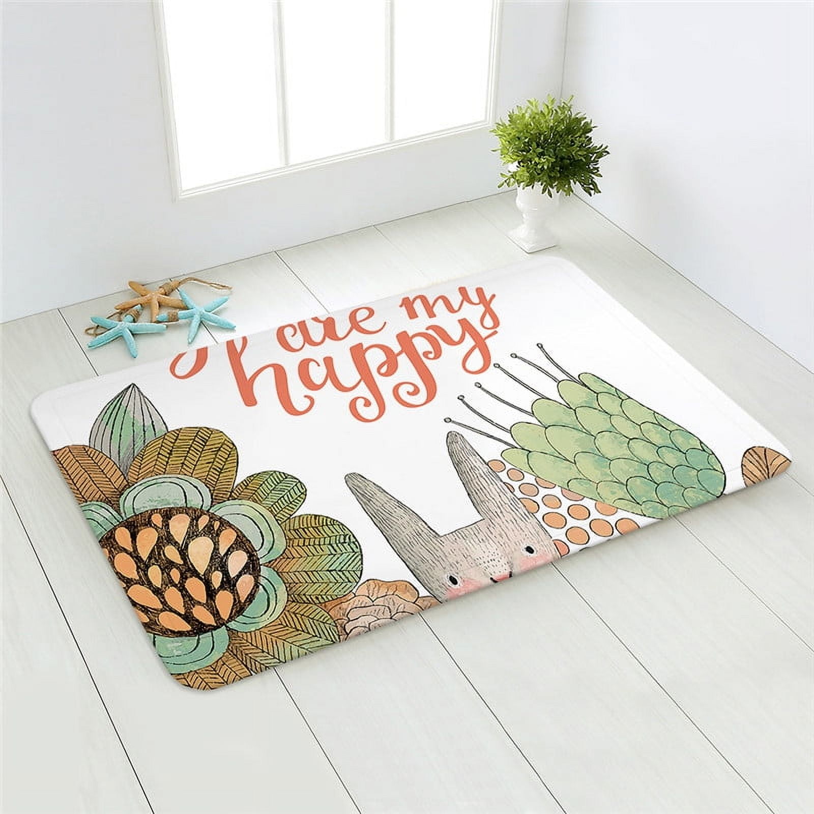 Cartoon Welcome Entrance Door Mats Rabbit Carpets Rugs for Home Bath ...