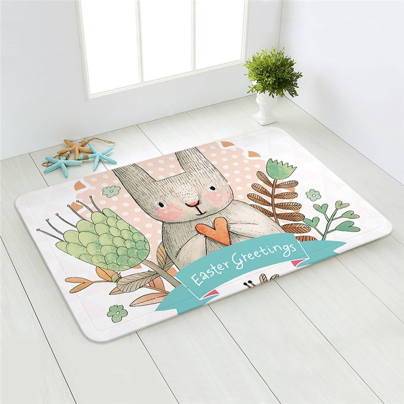 Cartoon Welcome Entrance Door Mats Rabbit Carpets Rugs for Home Bath ...