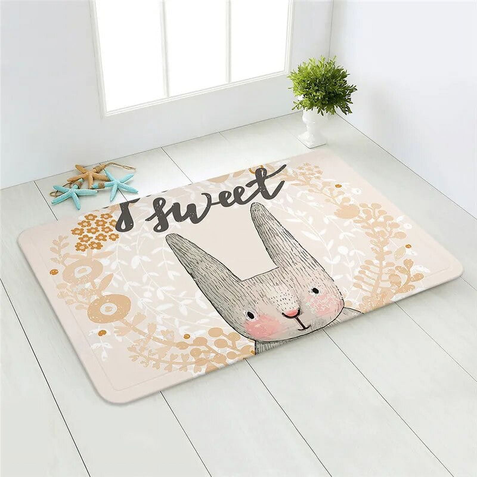 Cartoon Welcome Entrance Doormats Rabbit Carpets Rugs for Home Bath ...