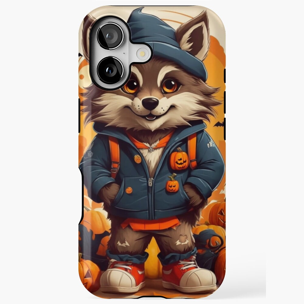 Cartoon Werewolf Halloween Theme iPhone 17 16 15 14 13 12 11 Pro Max ...