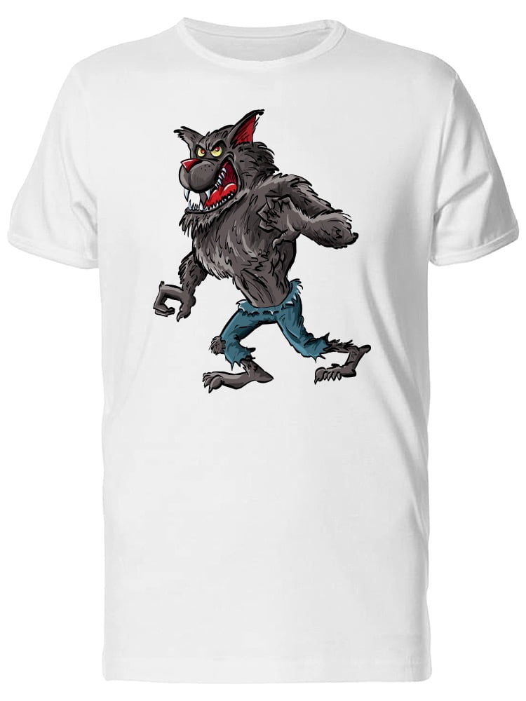 Cartoon Werewolf In Pants T-Shirt Men -Image by Shutterstock, Male x ...