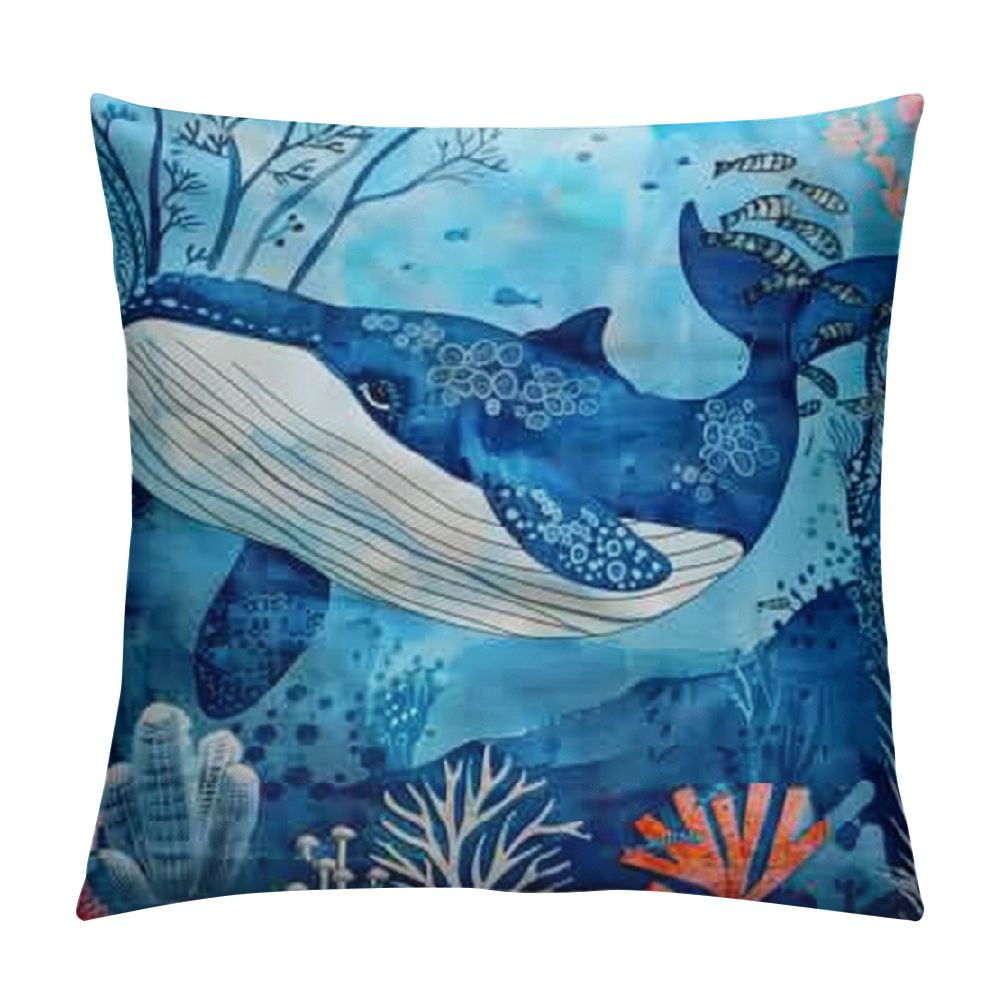 Cartoon Whale Bedding Comforter Set for Kids Teens and Adults Sea Theme ...