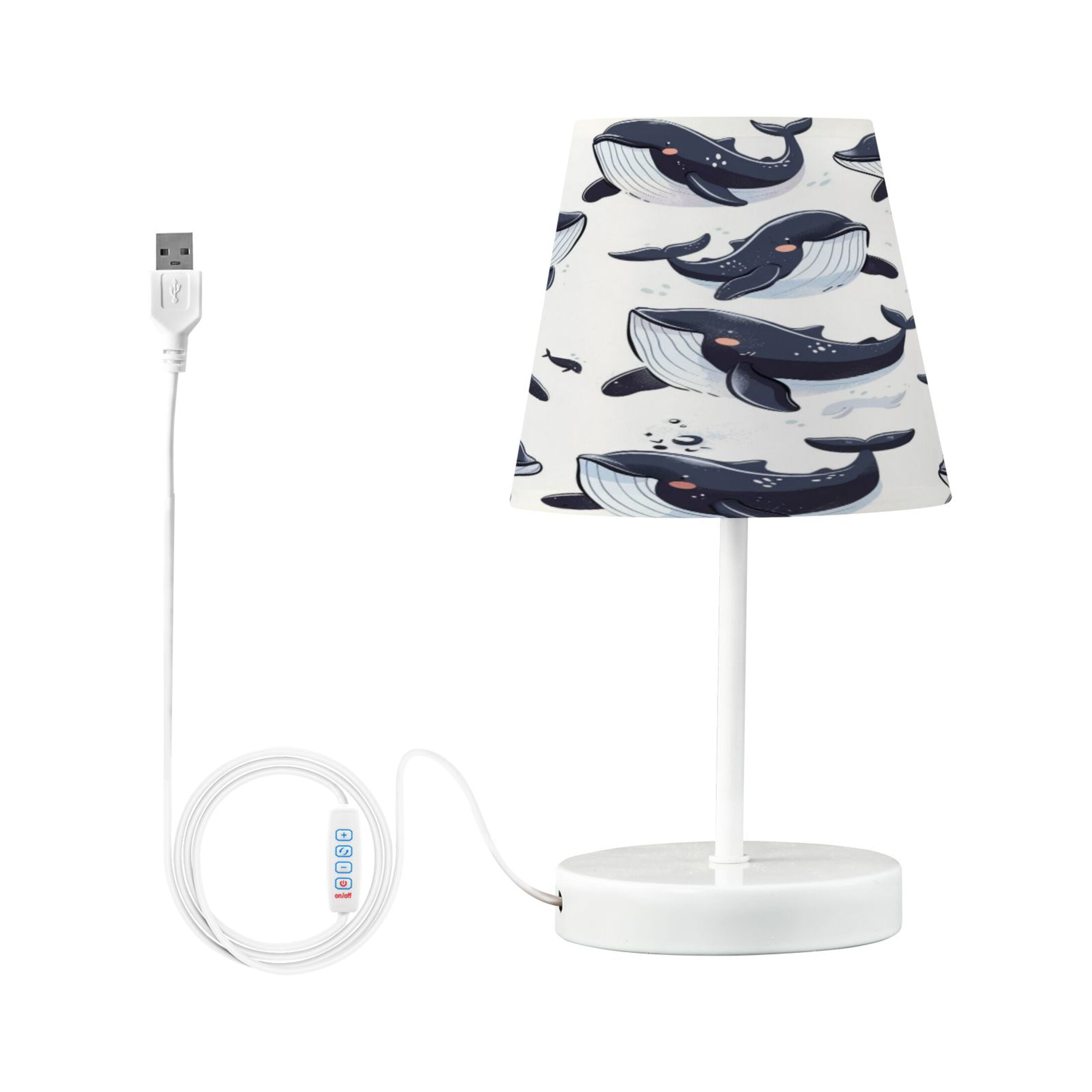 Cartoon Whale Desk Lamp LED Table Nightstand Lamps with 3 Color ...