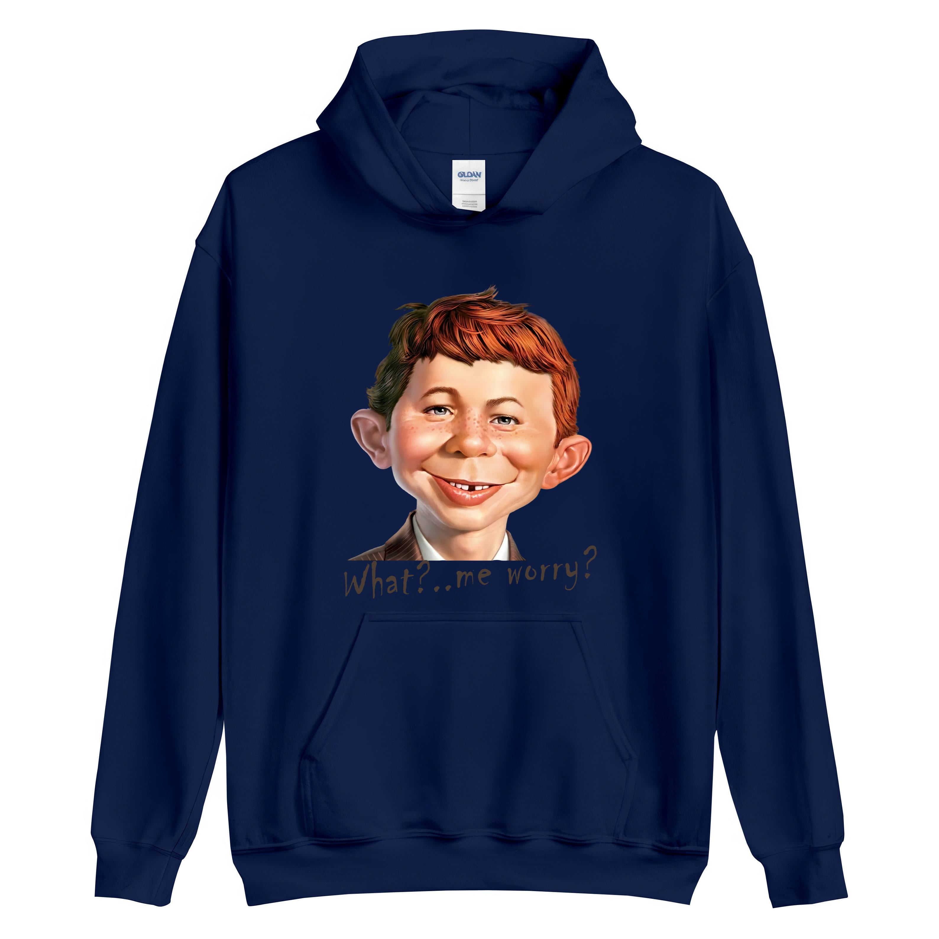 Cartoon What Me worry T- shirt - Walmart.com