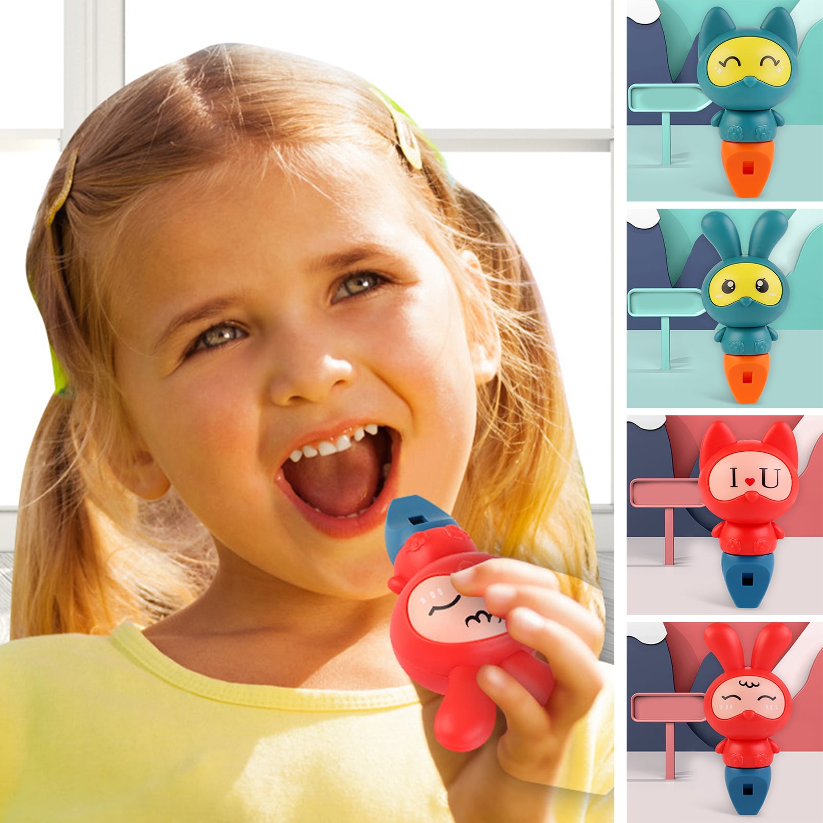 Cartoon Whistle for Kids - Fun Shape, Crispy Sound, and Lanyard for ...