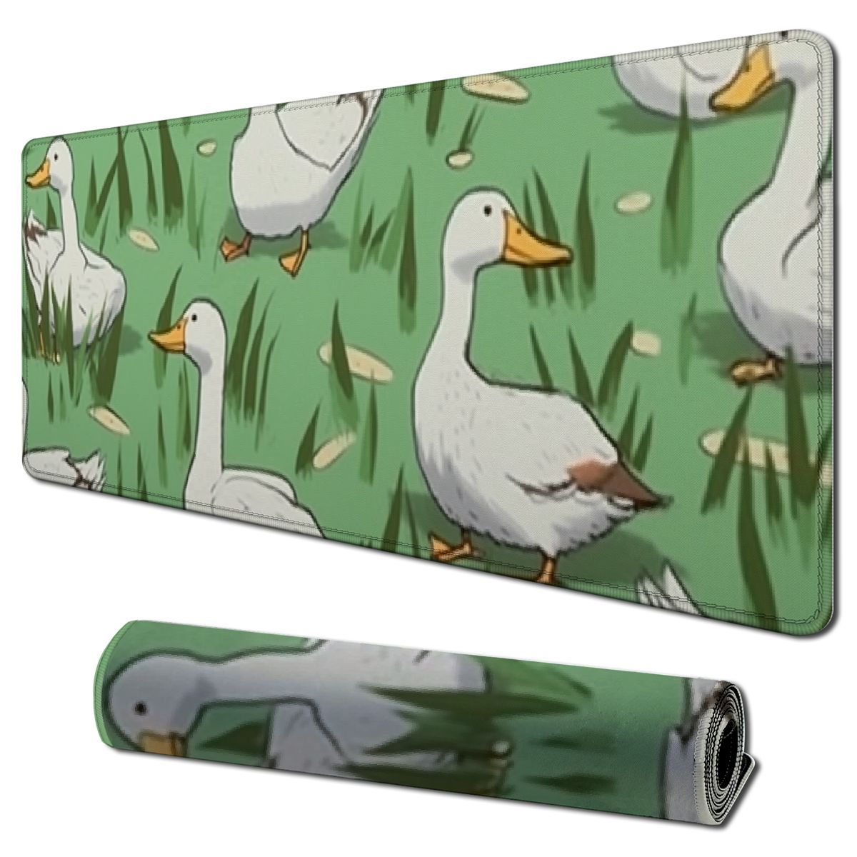 Cartoon White Duck Farm Animals Gaming Mouse Pad Large Mousepad ...