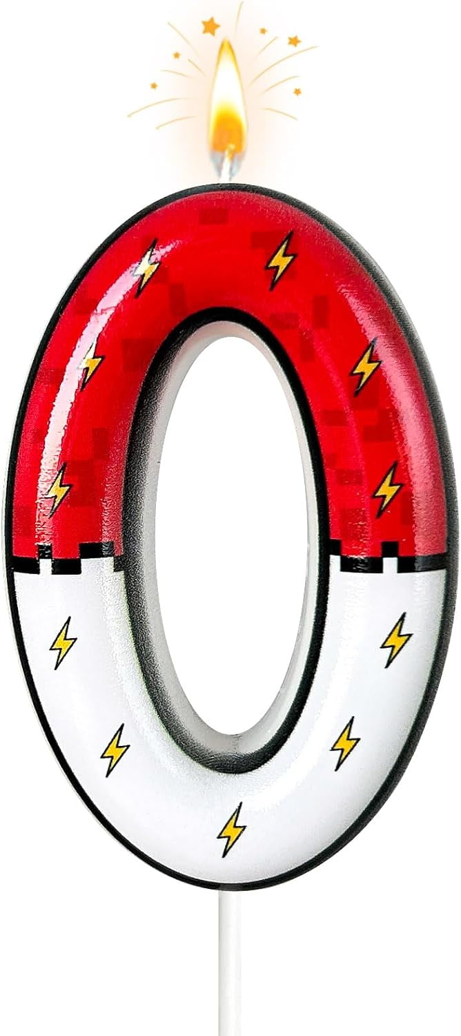 Cartoon White and red Lightning Cake Candle Digital Anime Cartoon ...