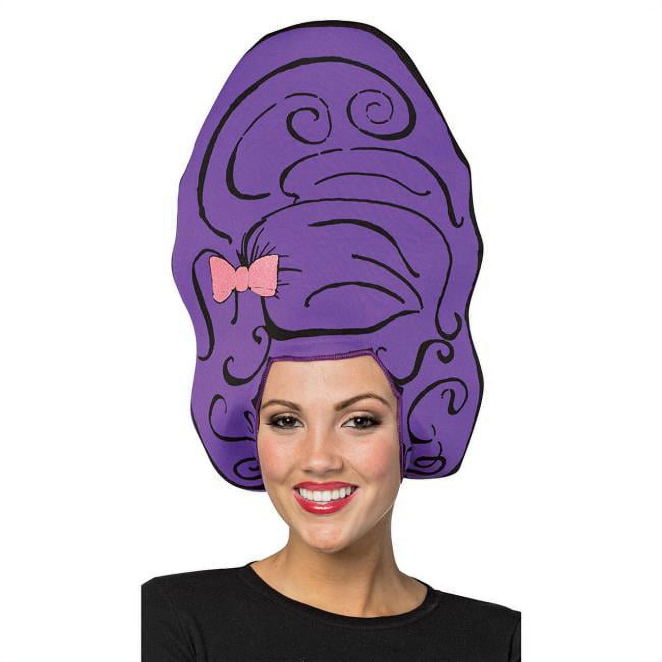 Cartoon Wig - Beehive Purple - Walmart.com