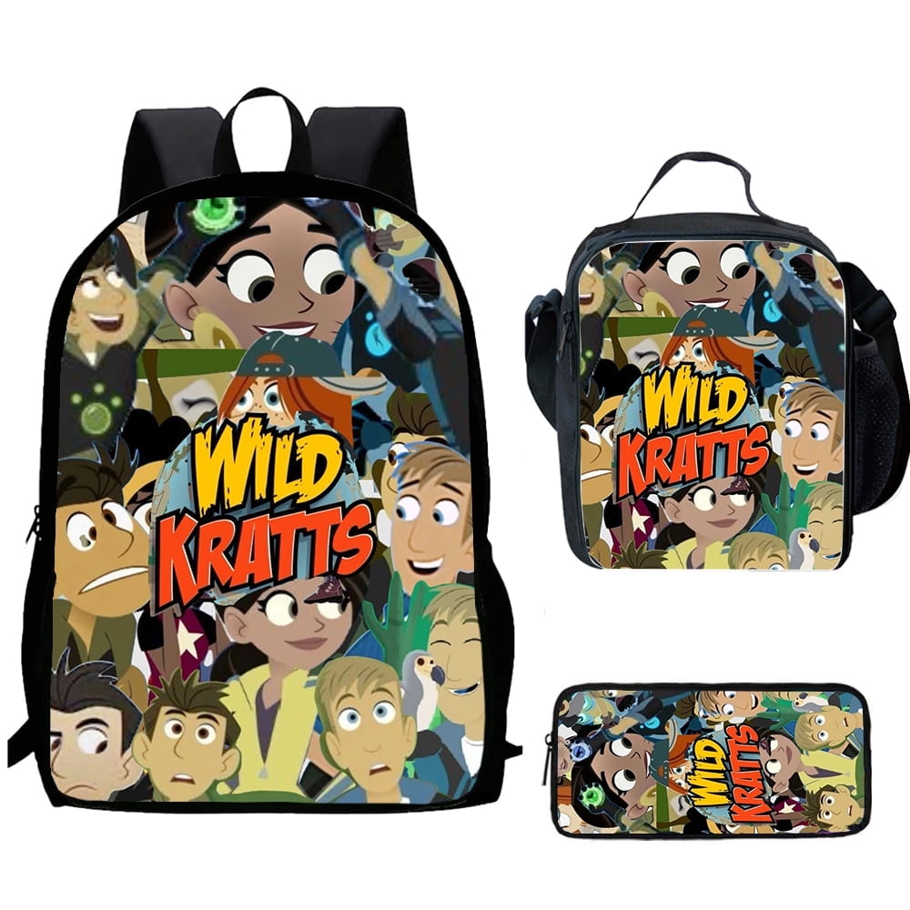 Wild K-Kratts Time Backpack Outdoor Bag 3 in 1 Bookbag Shoulder Bag ...