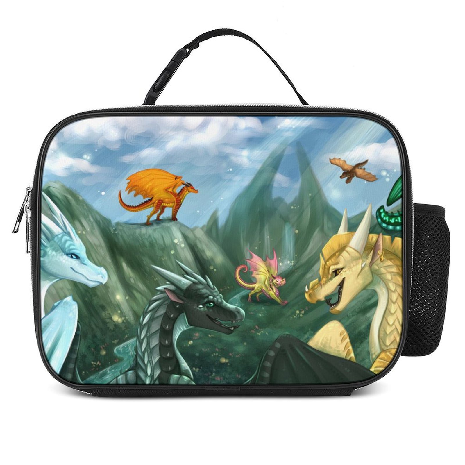 Cartoon Wings Of Fire Portable Lunch Bag Insulated Lunch Box Reusable ...