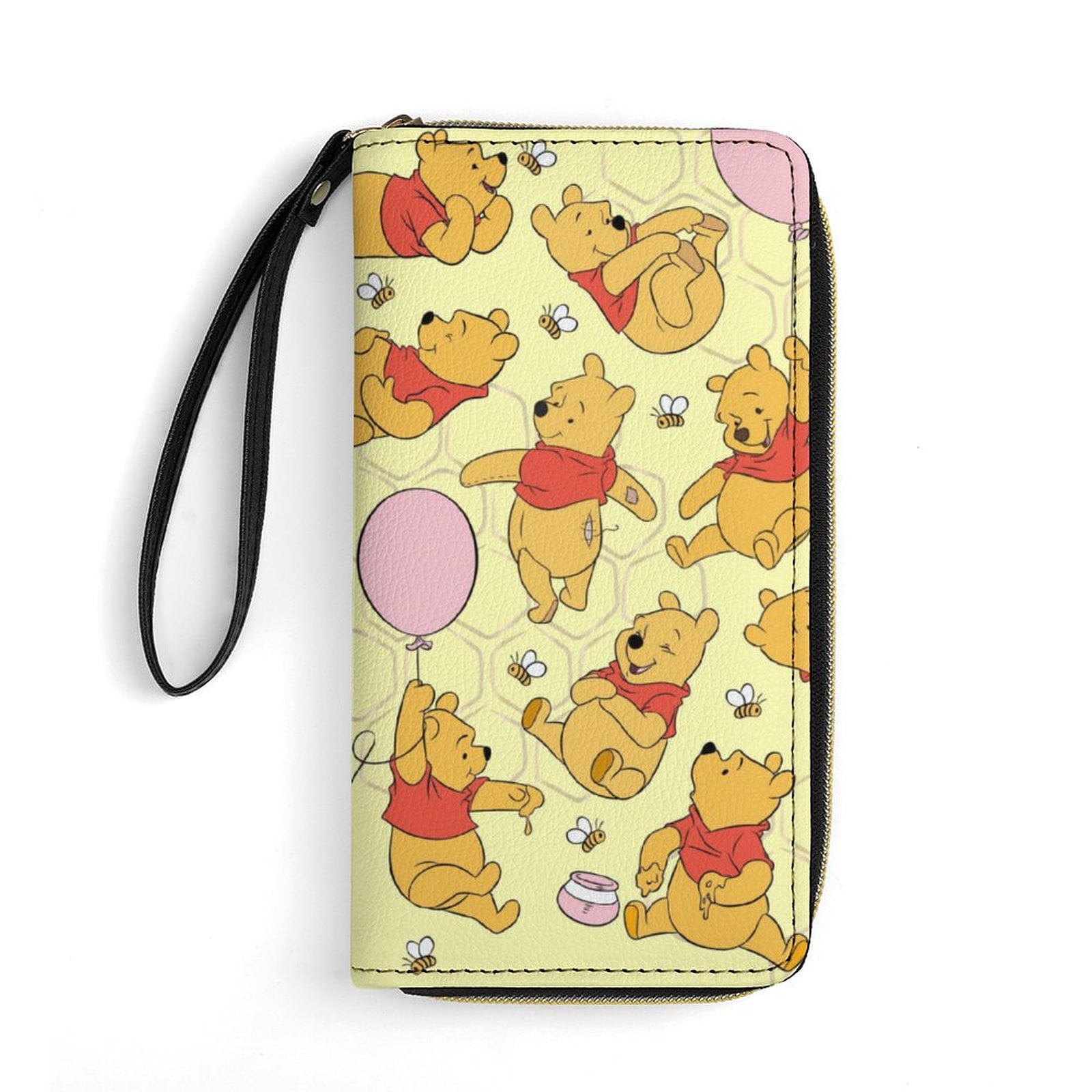 Cartoon Winnie The Pooh Zipper Faux Leather Long Wallet/Clutch Purse ...