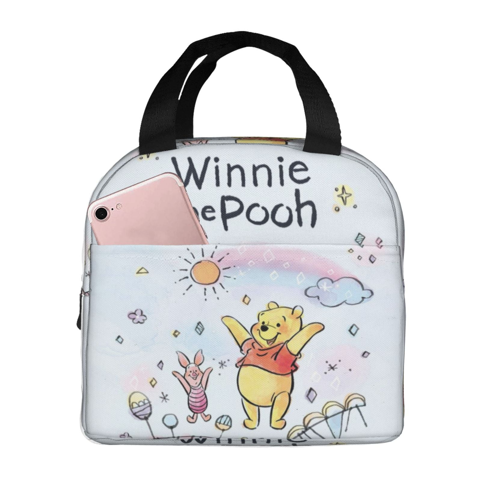 Cartoon Winnie The Poo Lunch Bag Pink Cactus Reusable Lunch Tote ...