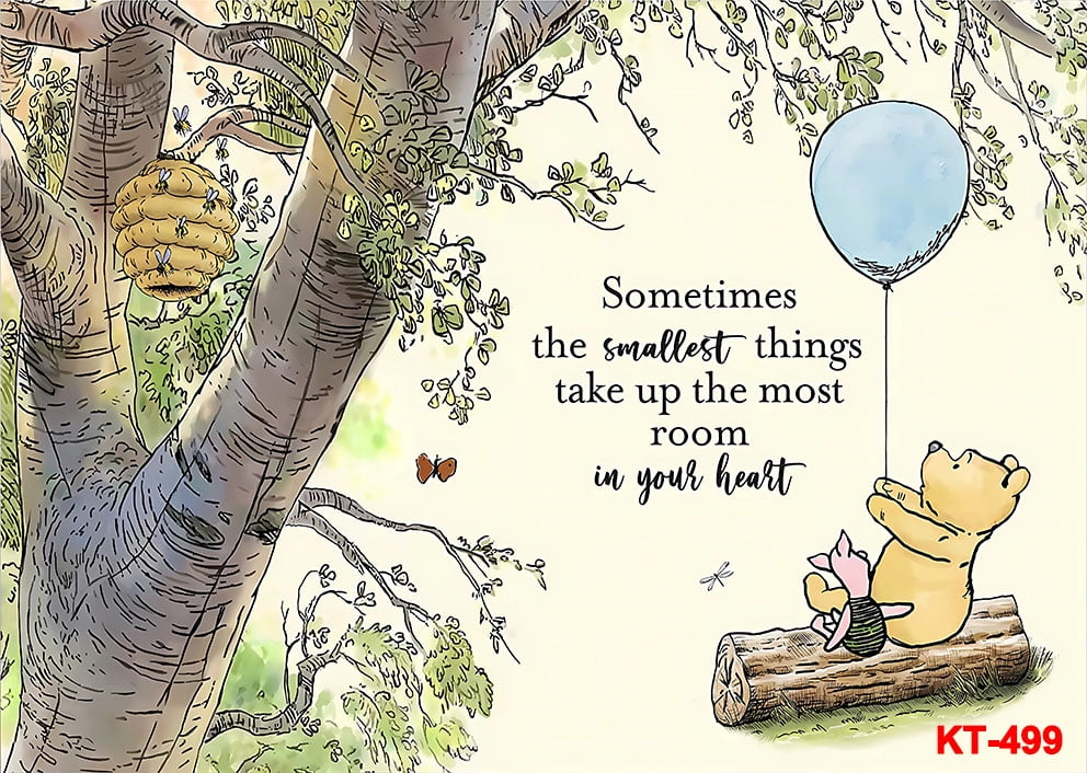 Cartoon Winnie The Pooh Photography Backdrops Boys Baby Shower 1st ...