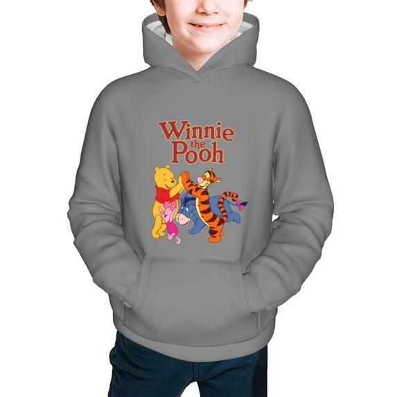 Cartoon Winnie The Pooh Unisex Children Hooded Sweater, Colorful Hat ...