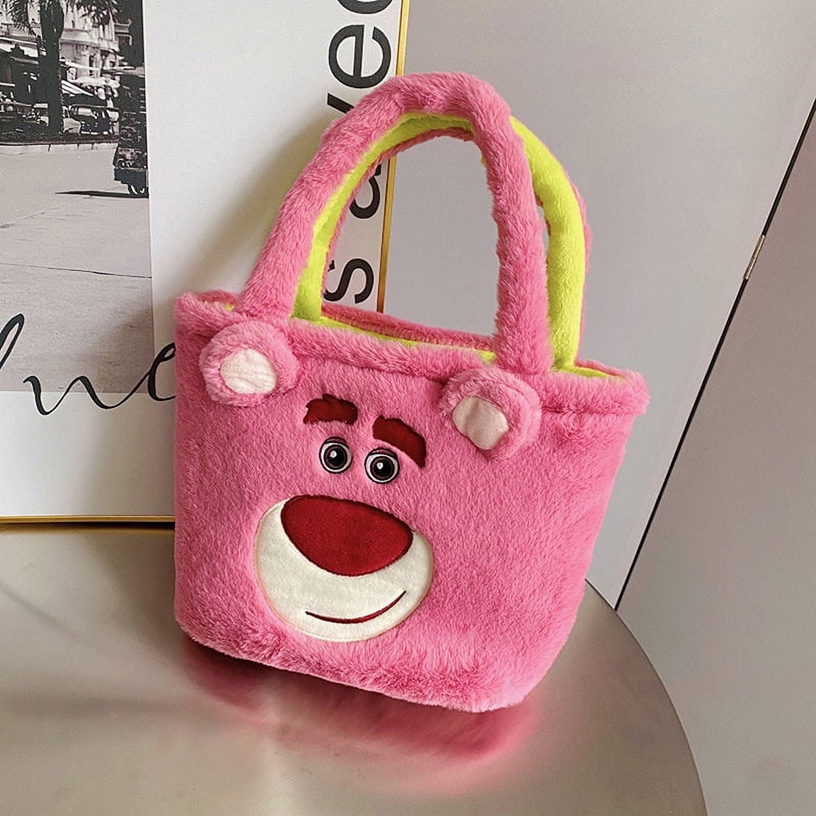 Cartoon Winnie the Pooh, Lotso Plush School Tote Bag for Girls School ...