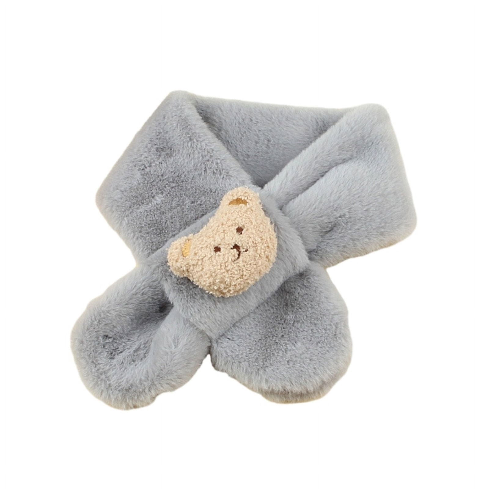 Cartoon Winter Baby Scarf Cute Bear Plush Scarves for Kids Boys Girls ...