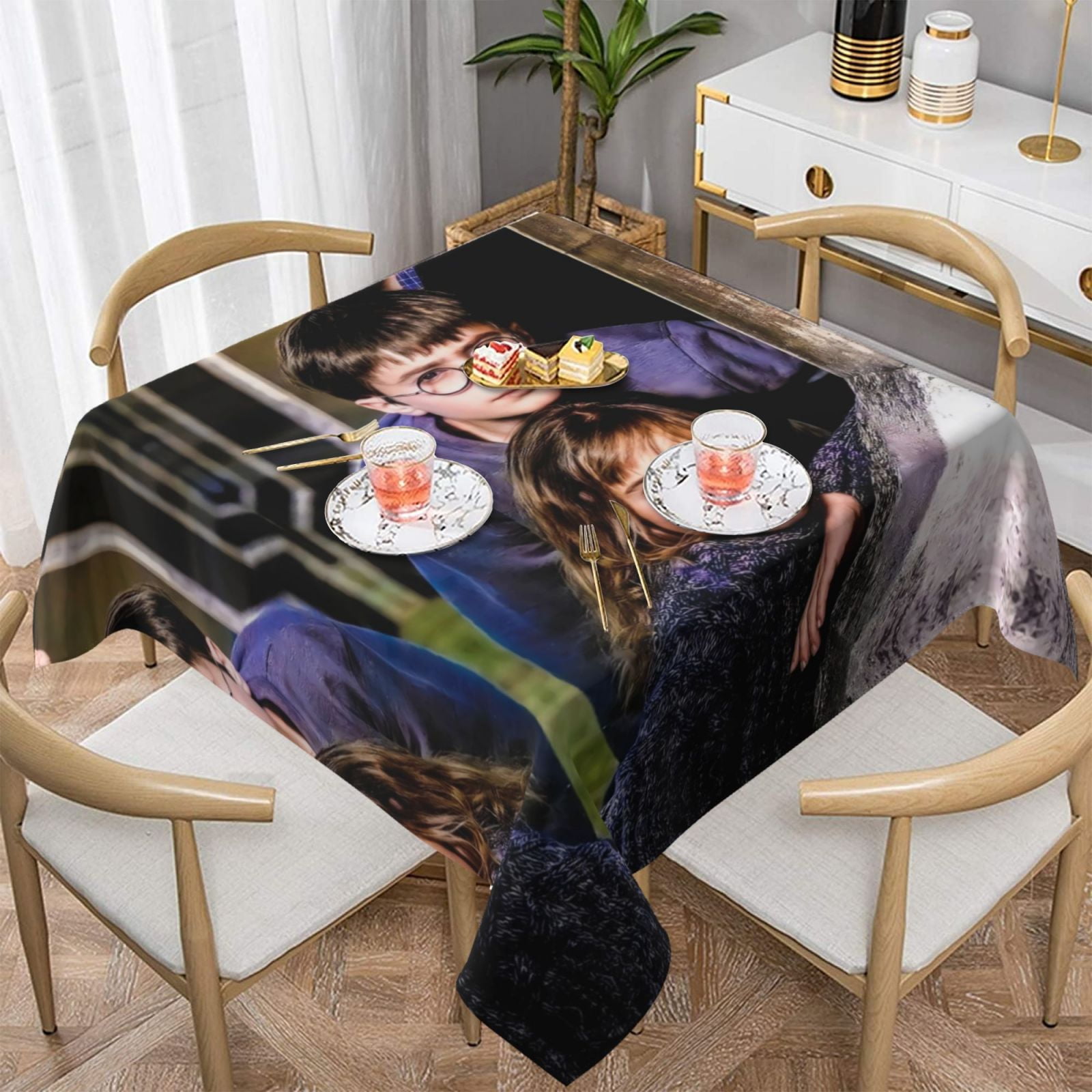 Cartoon Wizard Tablecloths Harry Potter Table Cloth Hogwarts Table ...
