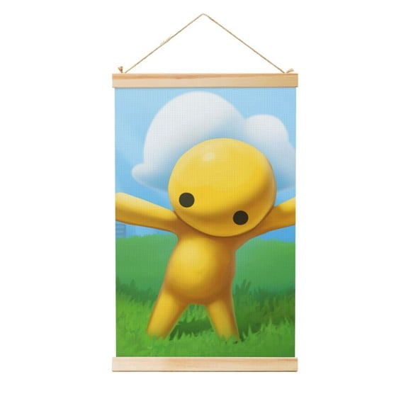 Cartoon Wobbly Life Wooden Shaft Hanging Poster Canvas Wall Hanging ...