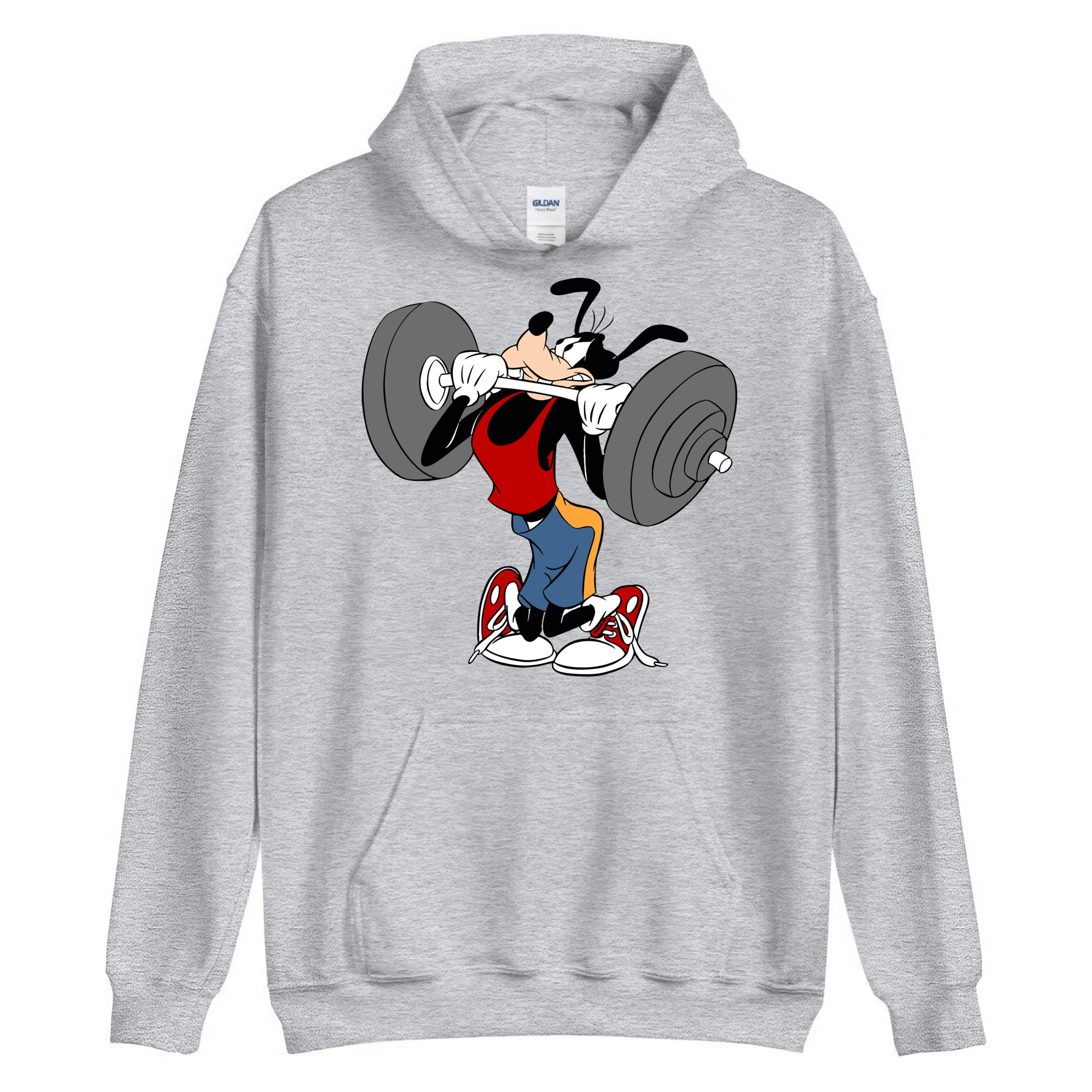 Cartoon Workout-Inspired Graphic Tee, Fitness and Weightlifting Design ...