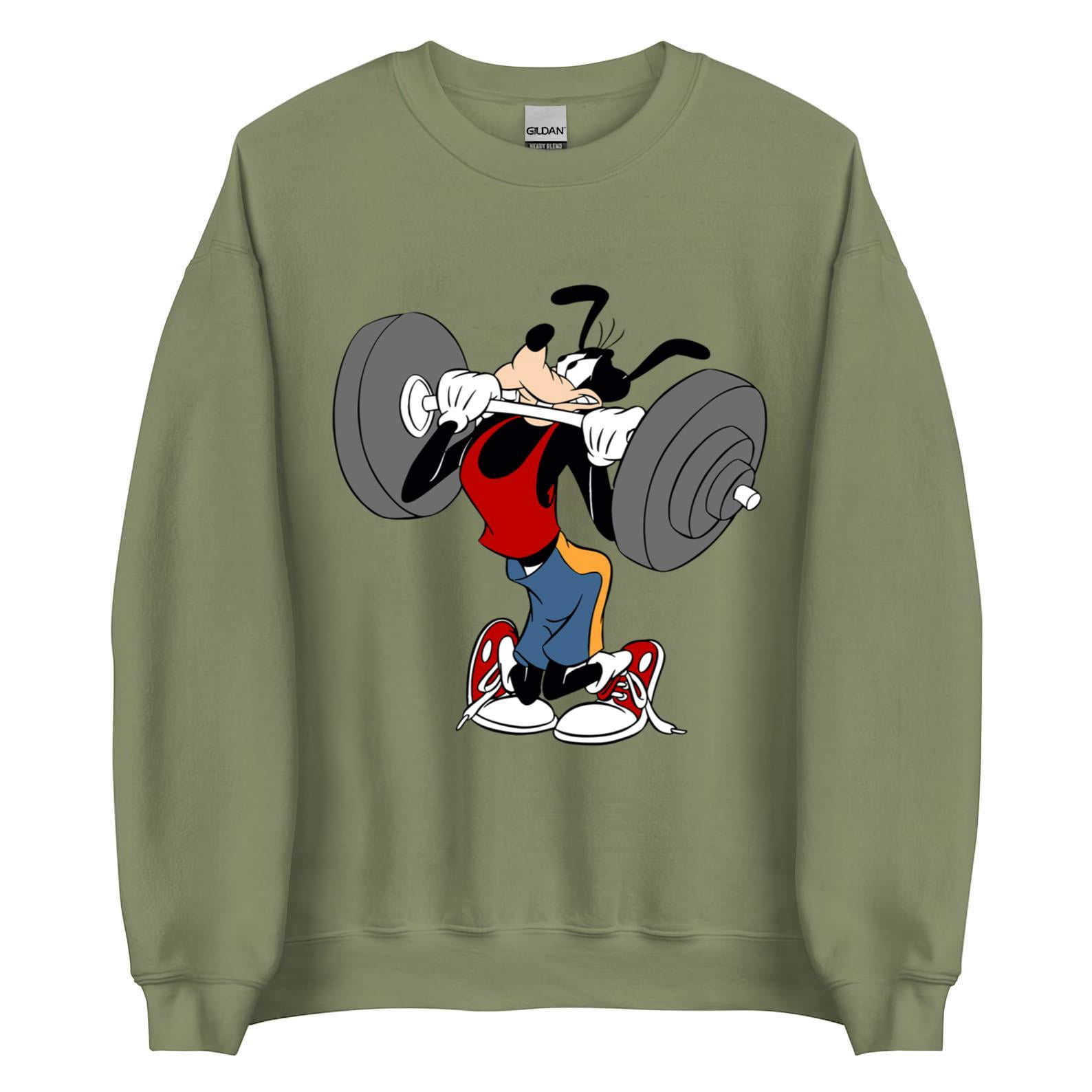 Cartoon Workout-Inspired Graphic Tee, Fitness and Weightlifting Design ...