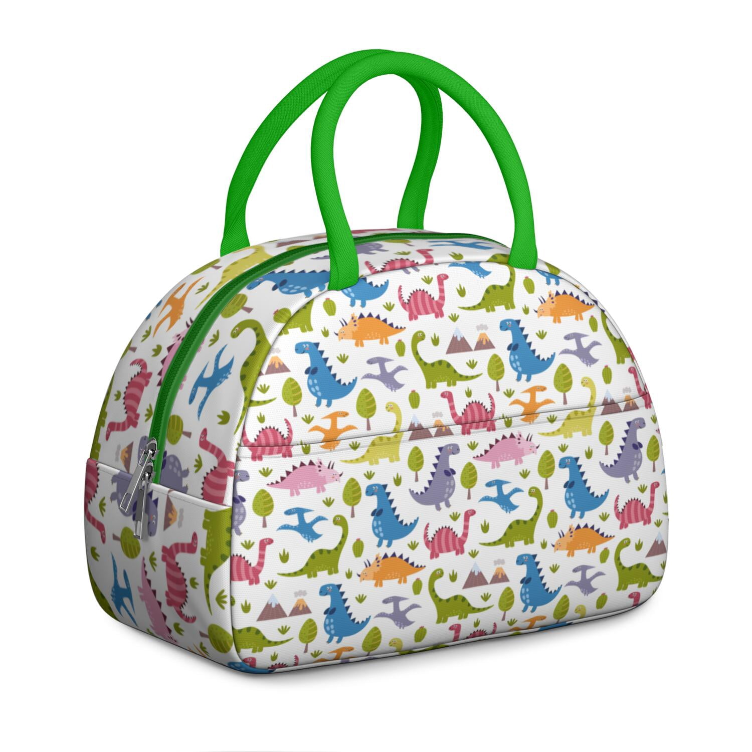 Cartoon World of Dinosaurs Lunch Bag – Cute and Playful Dino Pattern ...