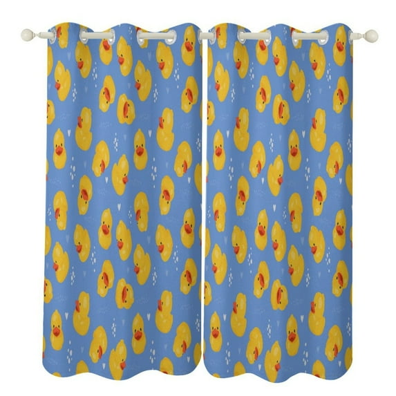 Cartoon Yellow Duck Pattern 2 Panels Blackout Curtains for Bedroom ...