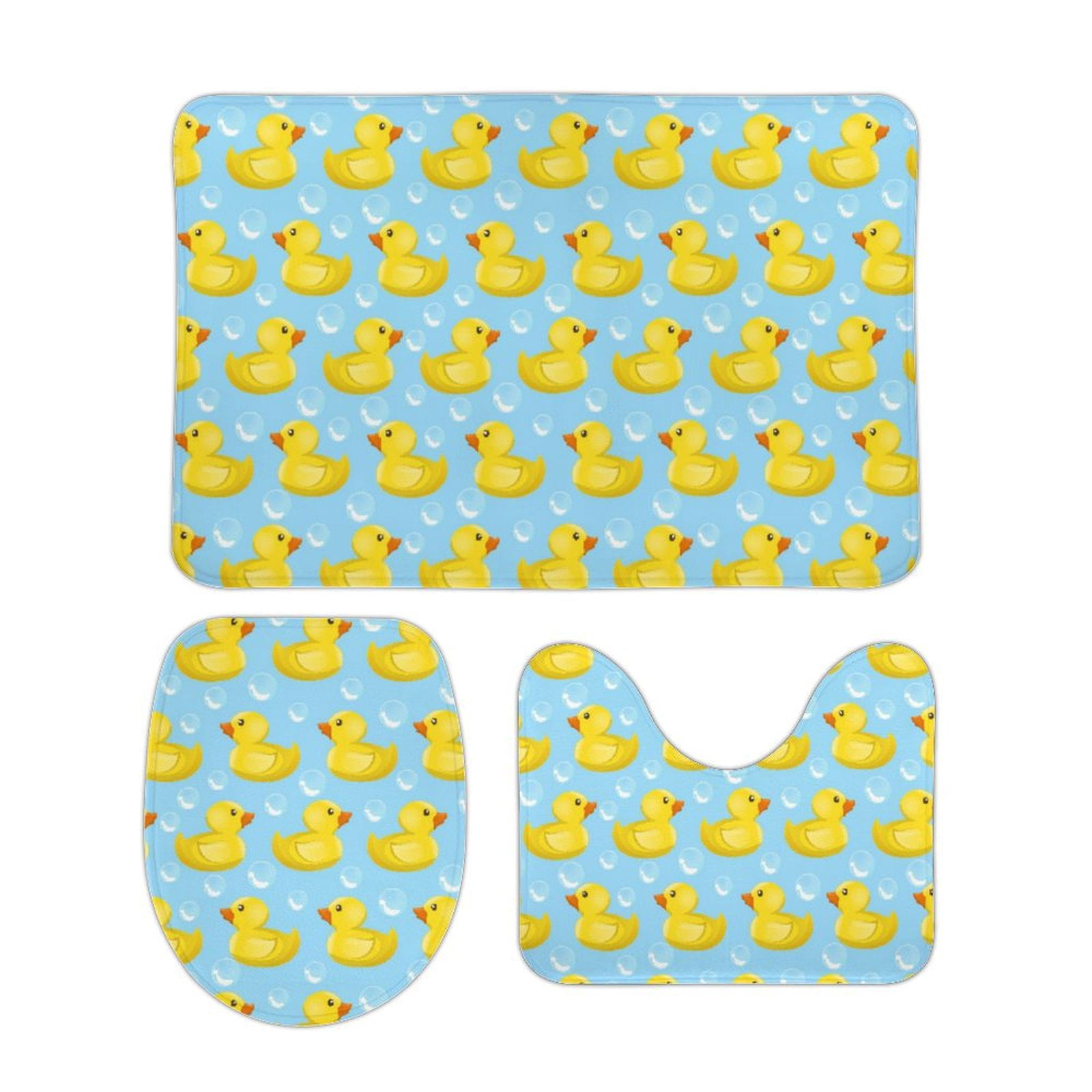 Cartoon Yellow Duck Pattern Bathroom Mats, Non Slip Mats, Washable Mats ...