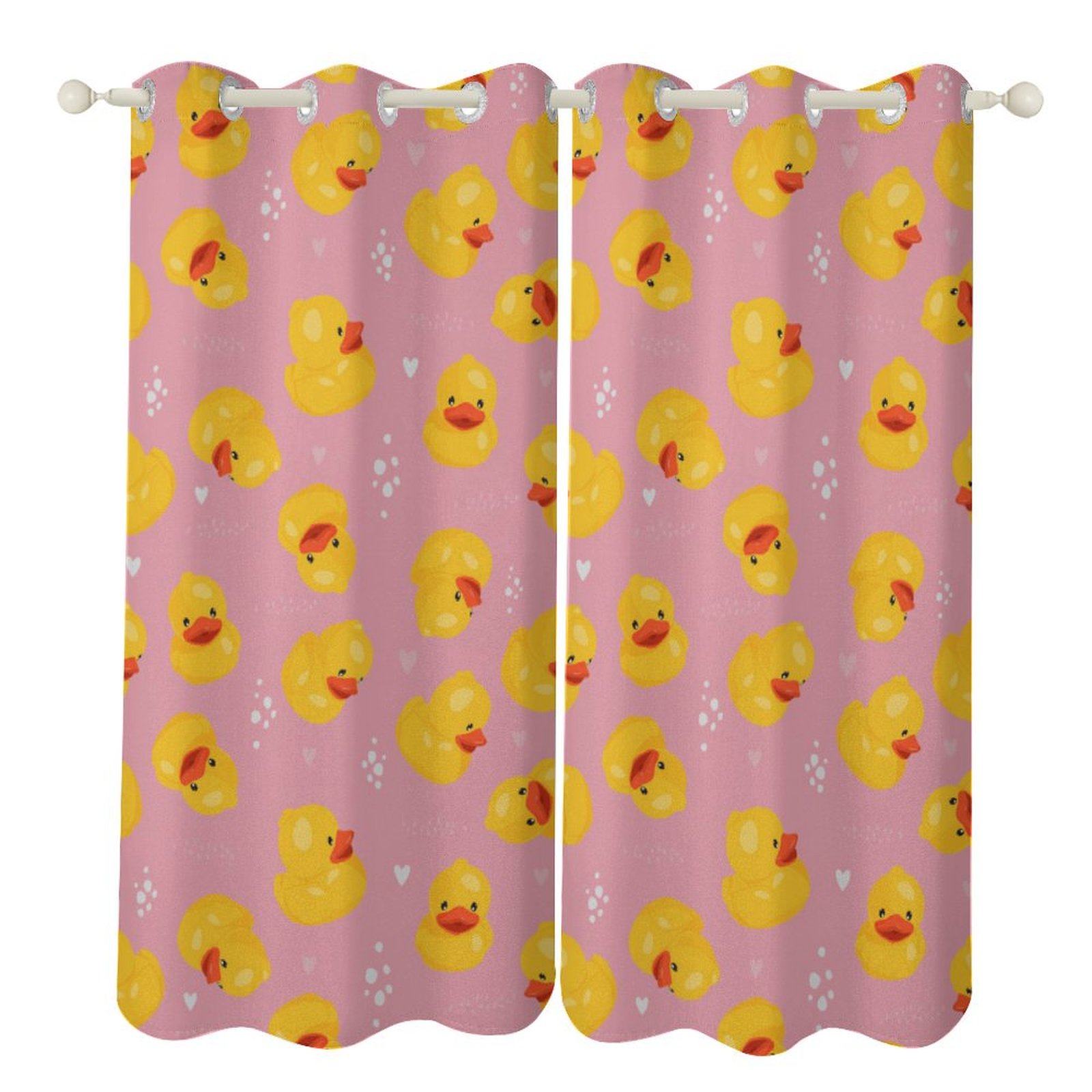 Cartoon Yellow Duck Pattern Blackout Window Curtains for Bedroom Living ...