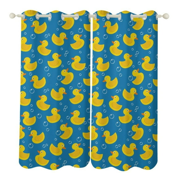 Cartoon Yellow Duck Pattern Luxury Window Curtains Blinds for Living ...