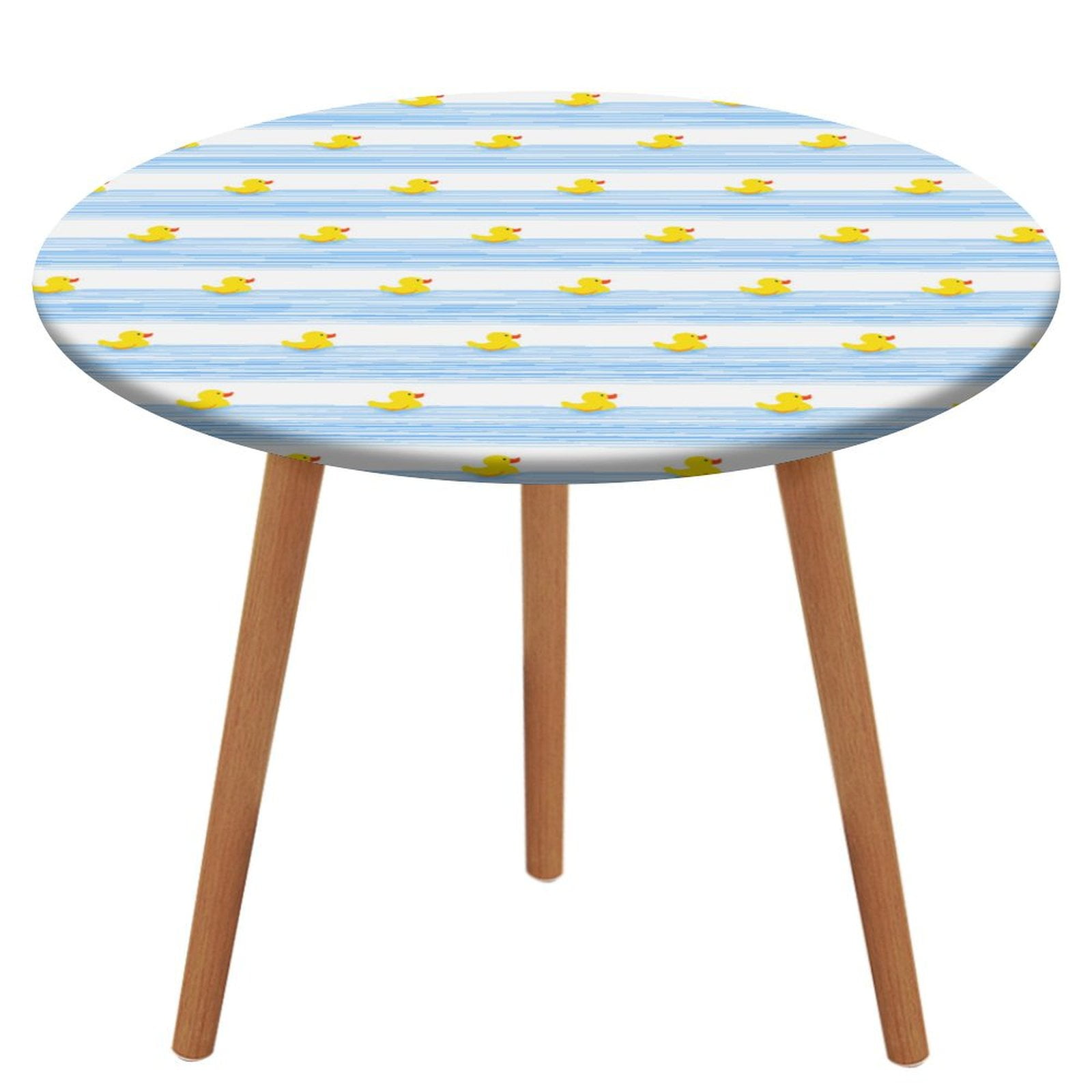 Cartoon Yellow Duck Pattern Pattern Round Tablecloth Waterproof Elastic ...