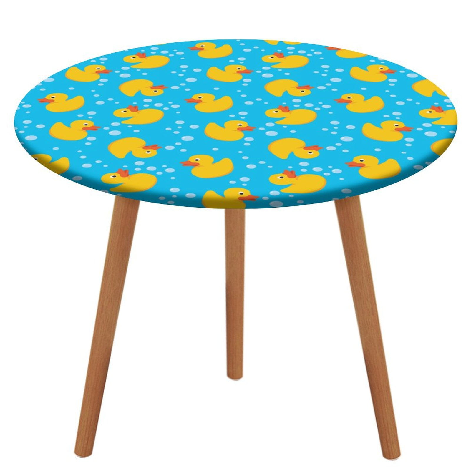 Cartoon Yellow Duck Pattern Pattern Round Tablecloth Waterproof Elastic ...