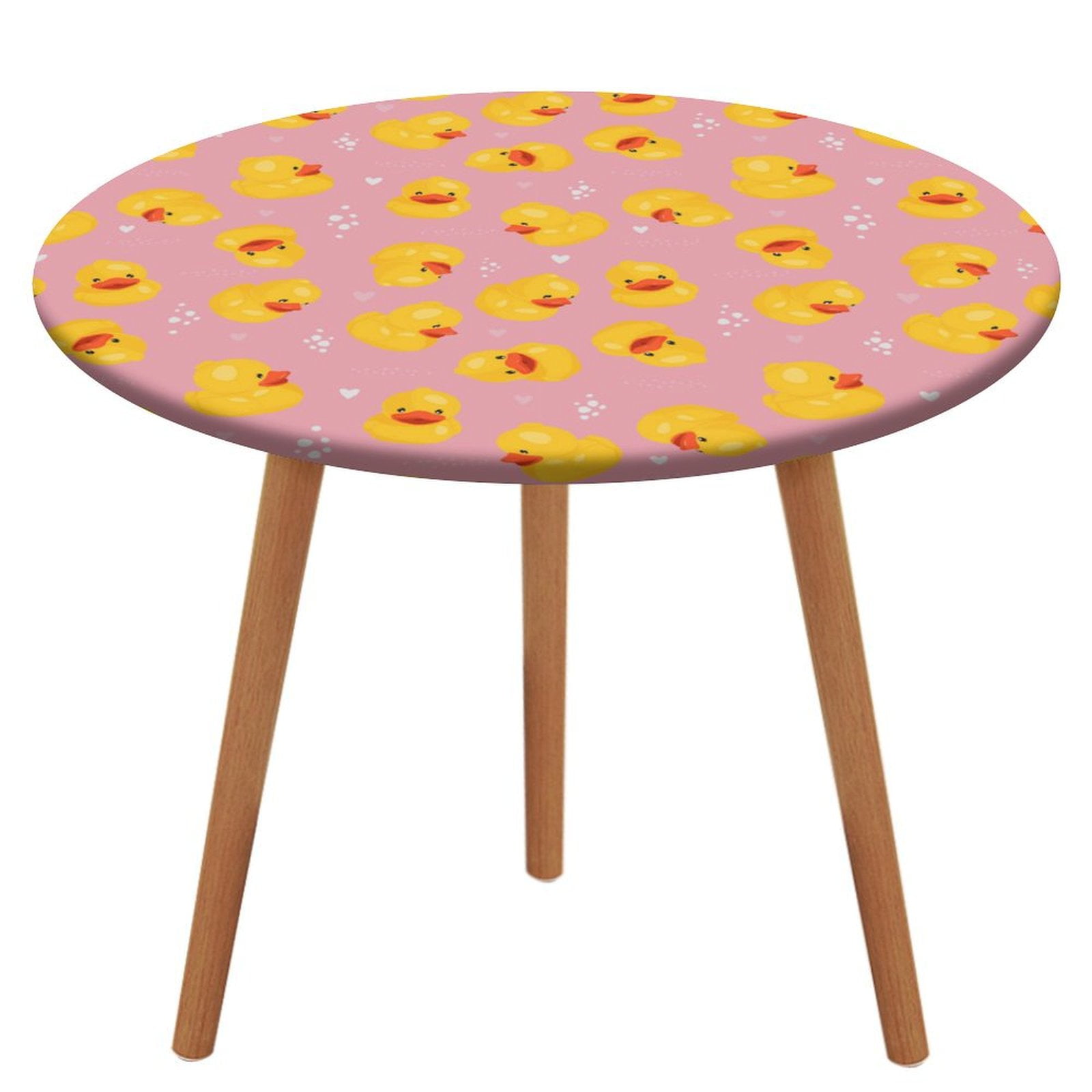 Cartoon Yellow Duck Pattern Pattern Round Tablecloth Waterproof Elastic ...